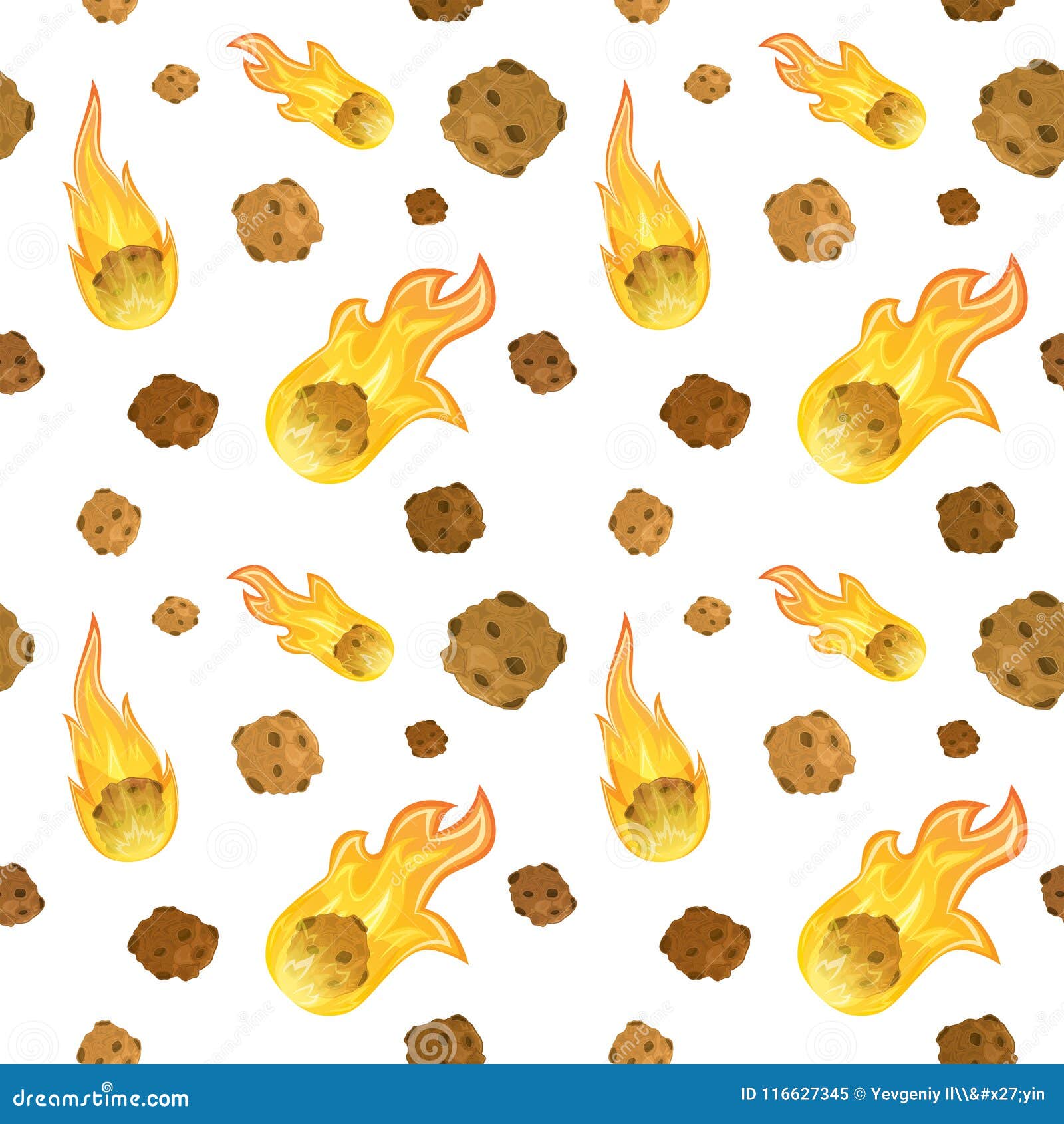 Background With Meteorites Cartoon Vector | CartoonDealer.com #116879355