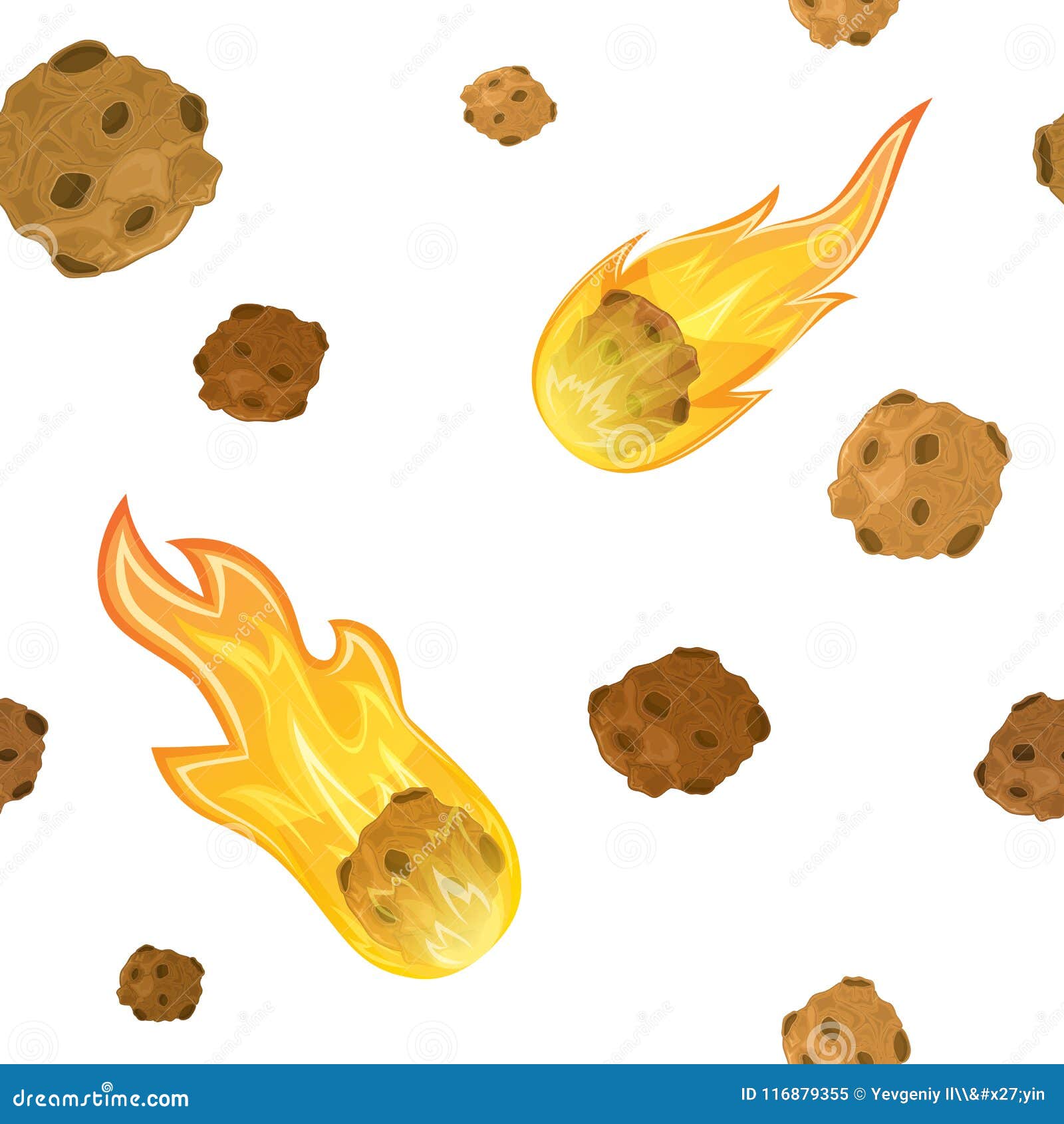Background With Meteorites Cartoon Vector | CartoonDealer.com #116879355