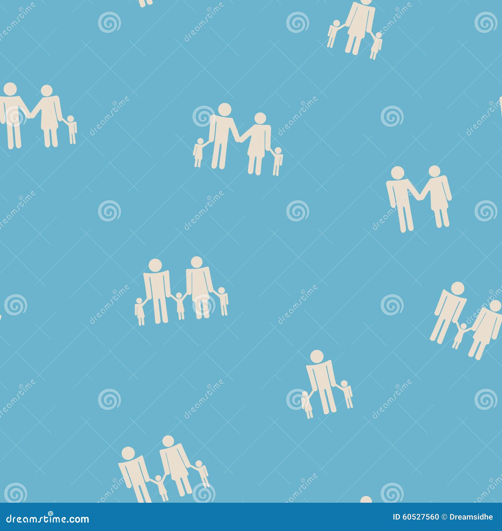 Seamless Background with Family Members Stock Vector - Illustration of ...