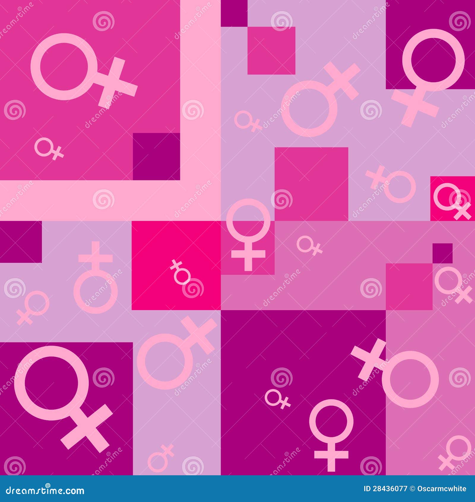 Seamless Background with Female Symbols Stock Vector - Illustration of ...