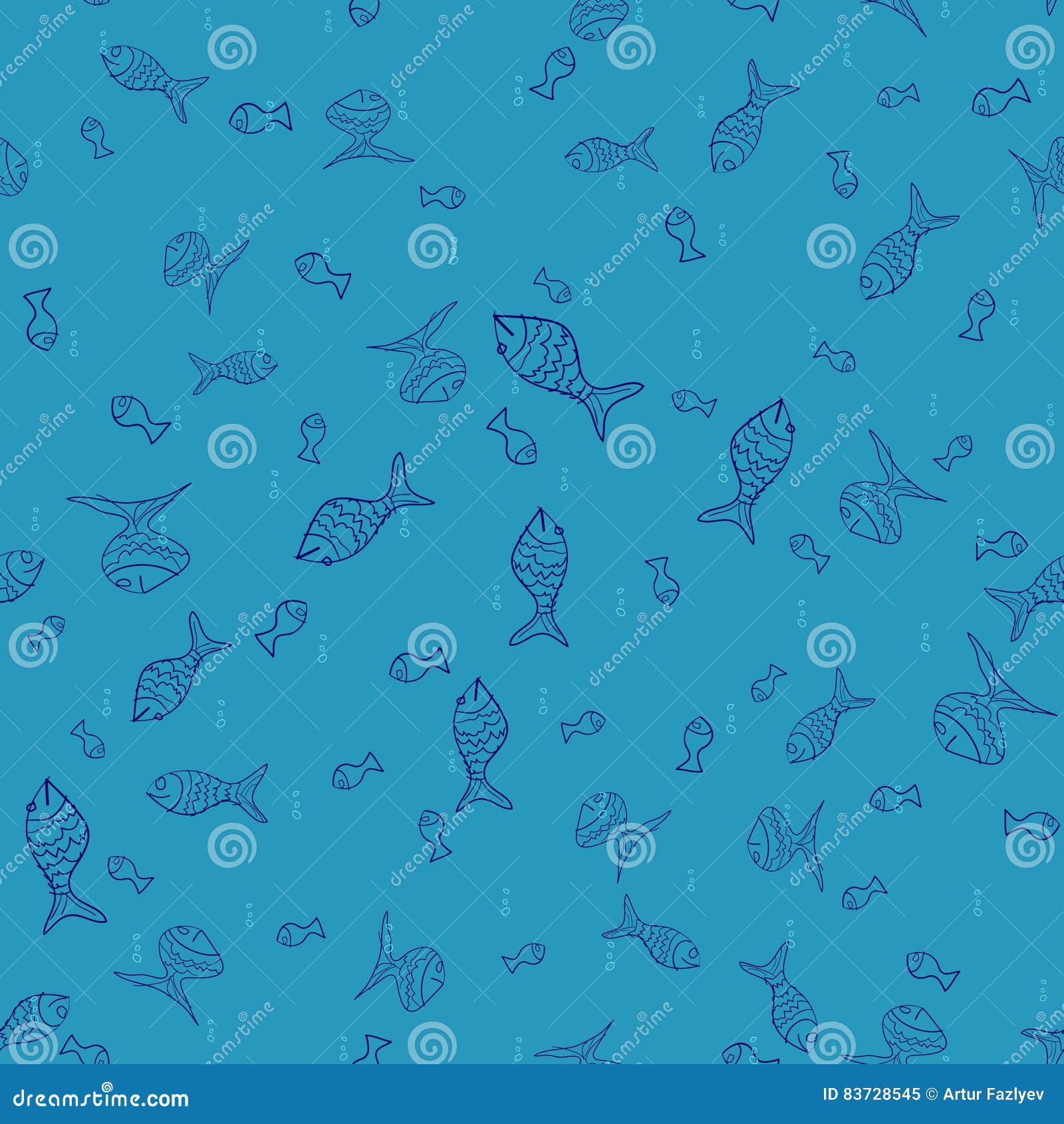 Seamless Background with Fish Stock Vector - Illustration of wallpaper ...