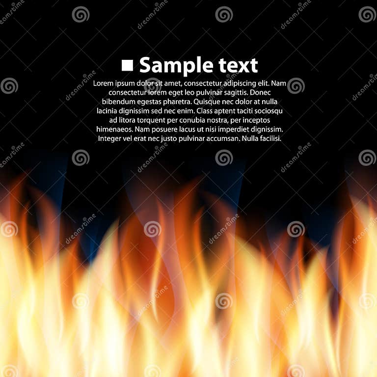 Seamless Background with Flame Stock Vector - Illustration of blazing ...