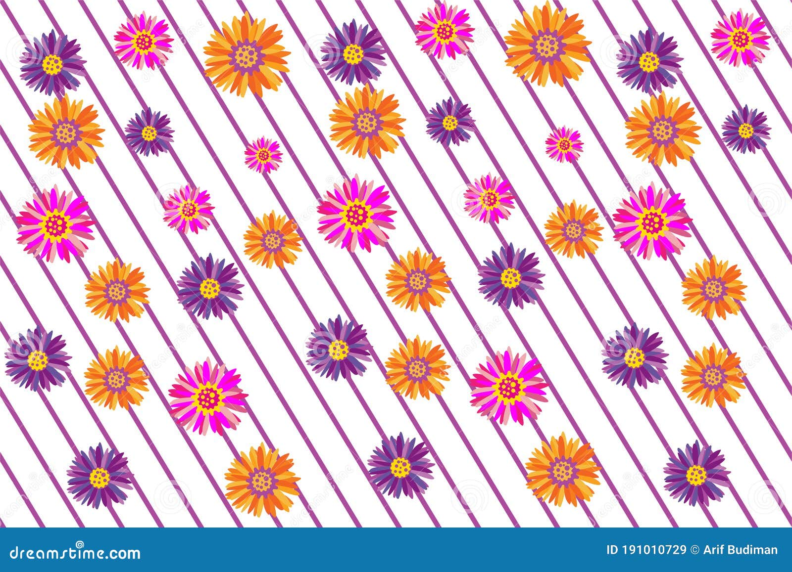 Seamless Background with Flowers Stock Illustration - Illustration of ...