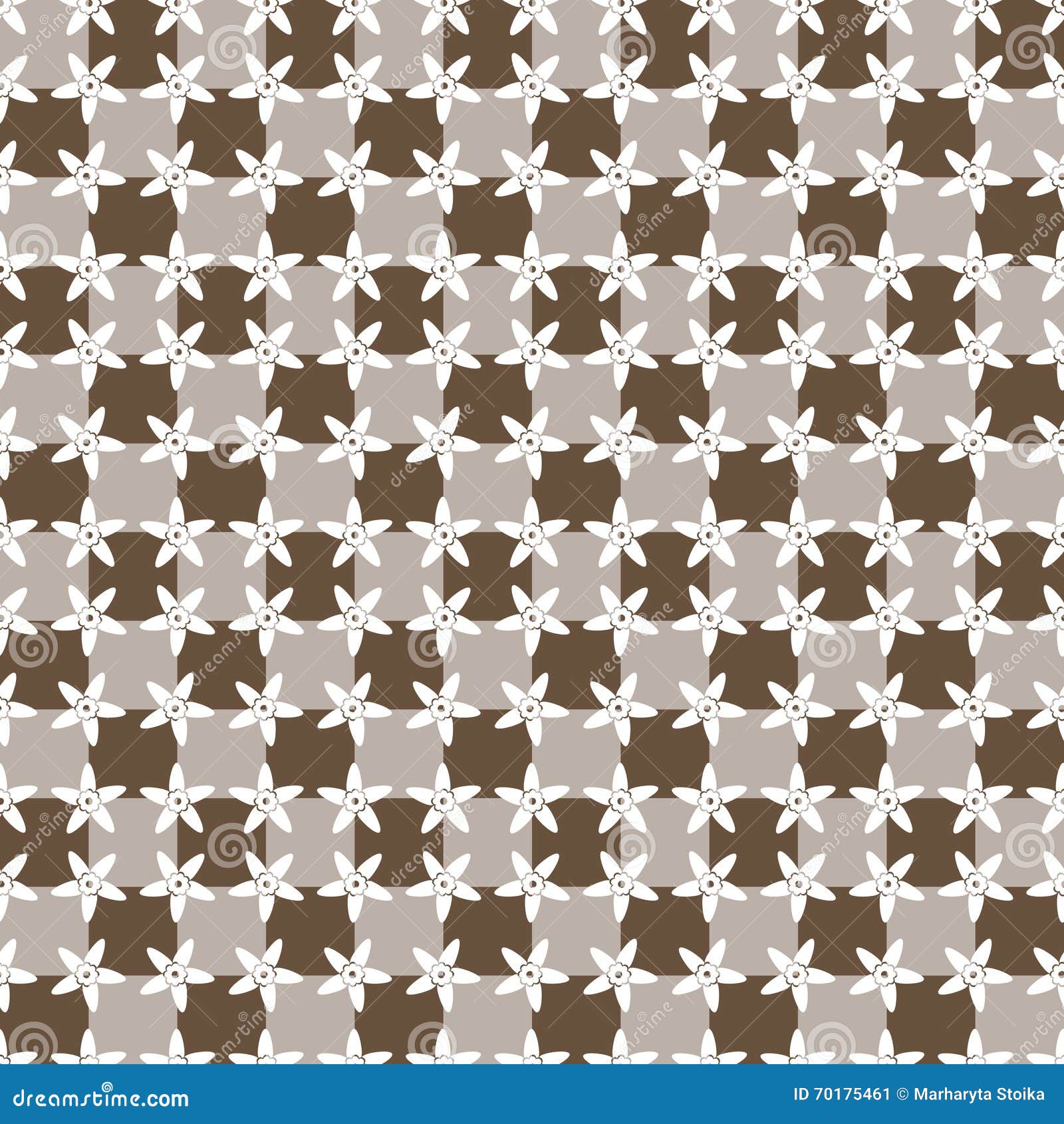 Seamless Background Flowers in Vanilla. Stock Vector - Illustration of ...