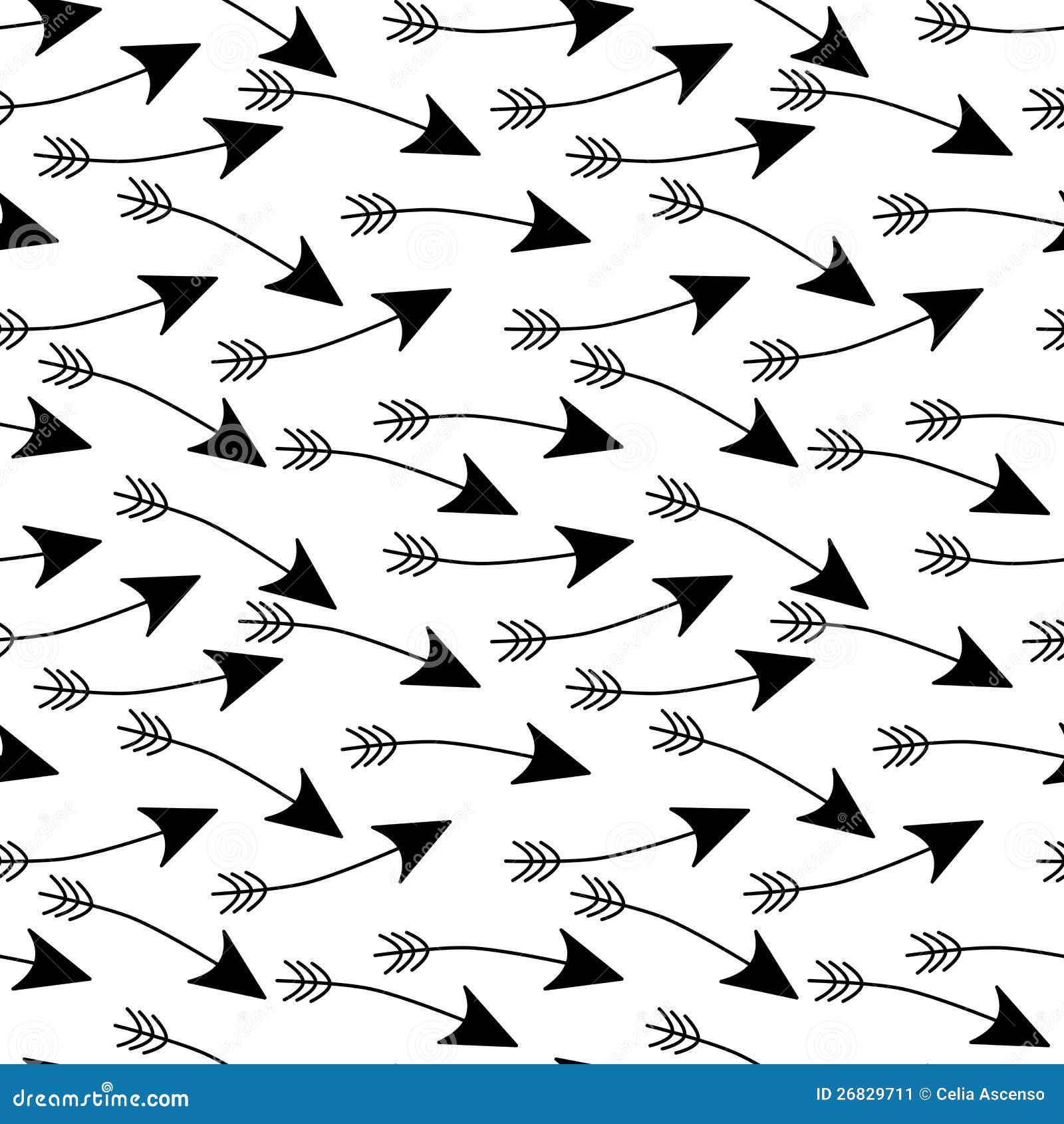 Seamless Background with Flying Arrows Stock Illustration ...