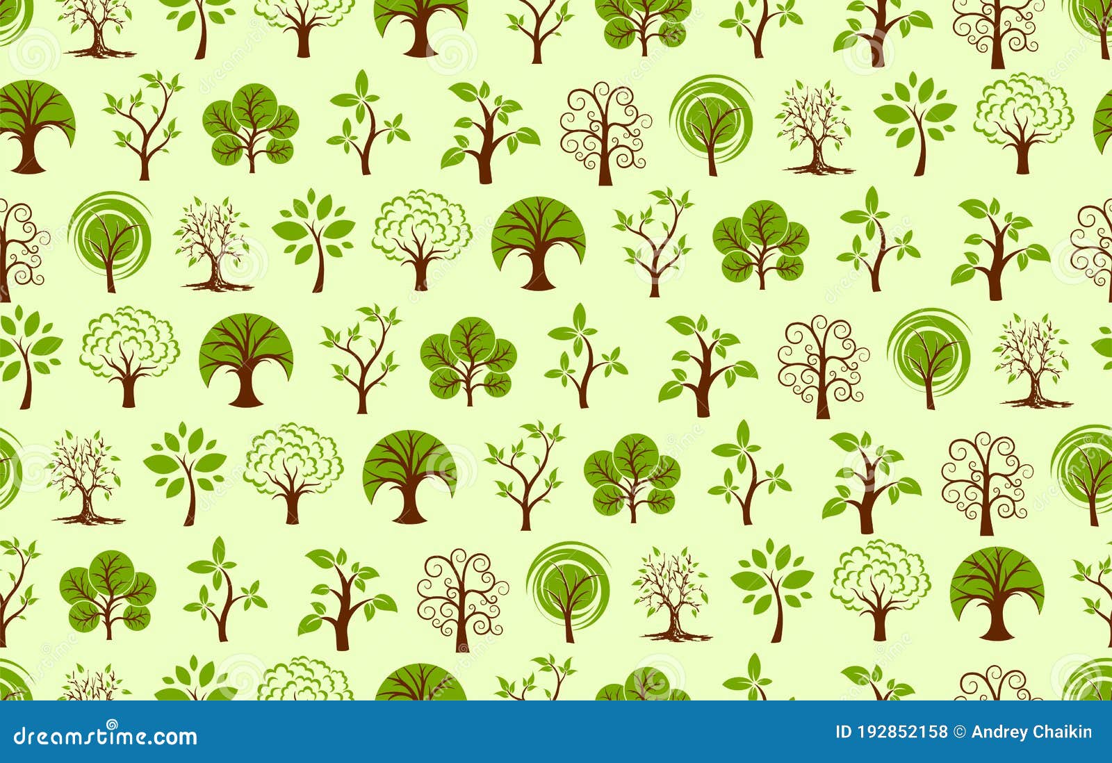Seamless Background with Forest. Stock Vector - Illustration of ...