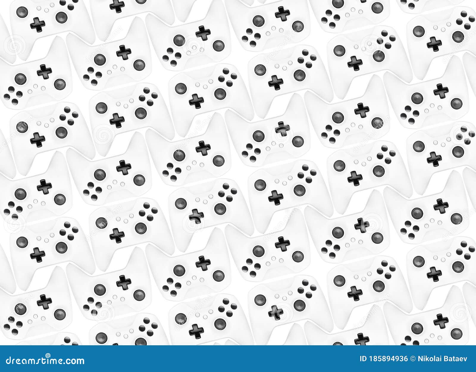 Seamless Background Made of Game Controllers Stock Photo - Image of ...