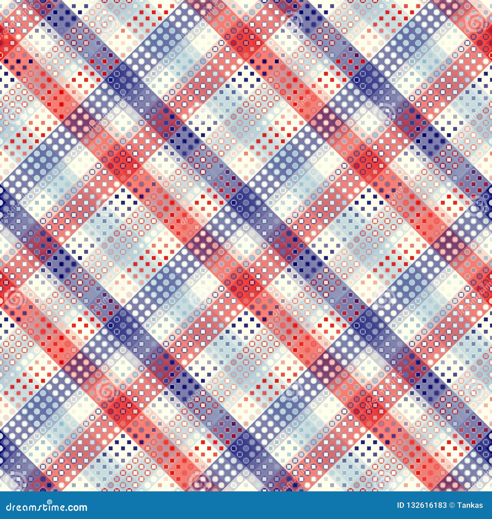 Geometric Abstract Diagonal Plaid Pattern in Low Poly Pixel Art Style ...