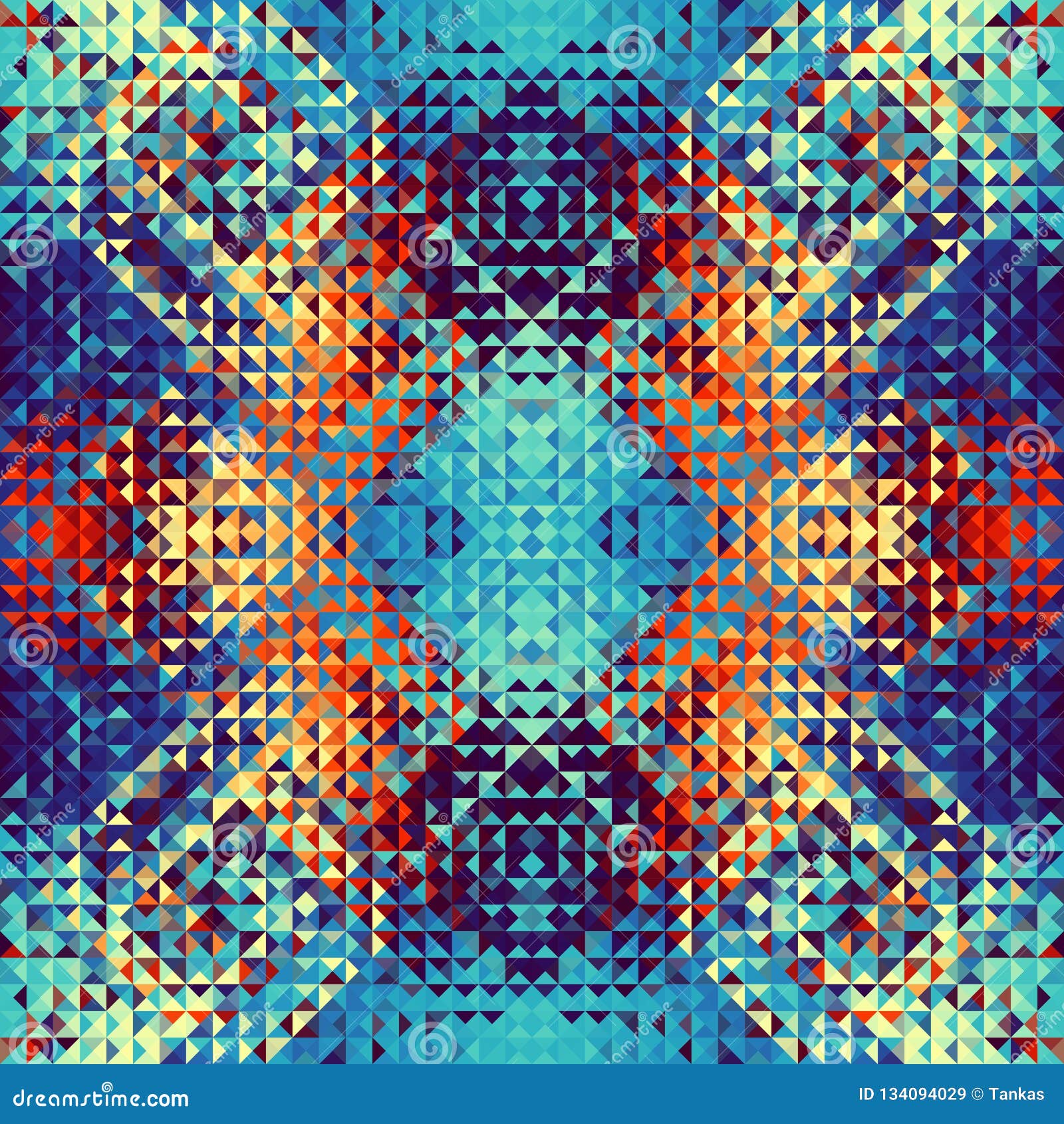 Geometric Seamless Pattern of a Cubes in Low Poly Style. Stock Vector ...