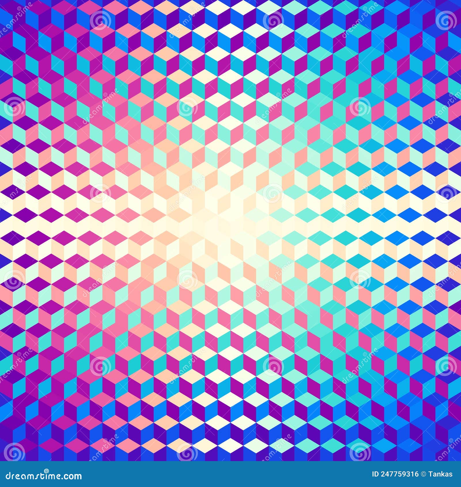 Geometric Seamless Pattern of a Cubes in Low Poly Style. Stock ...