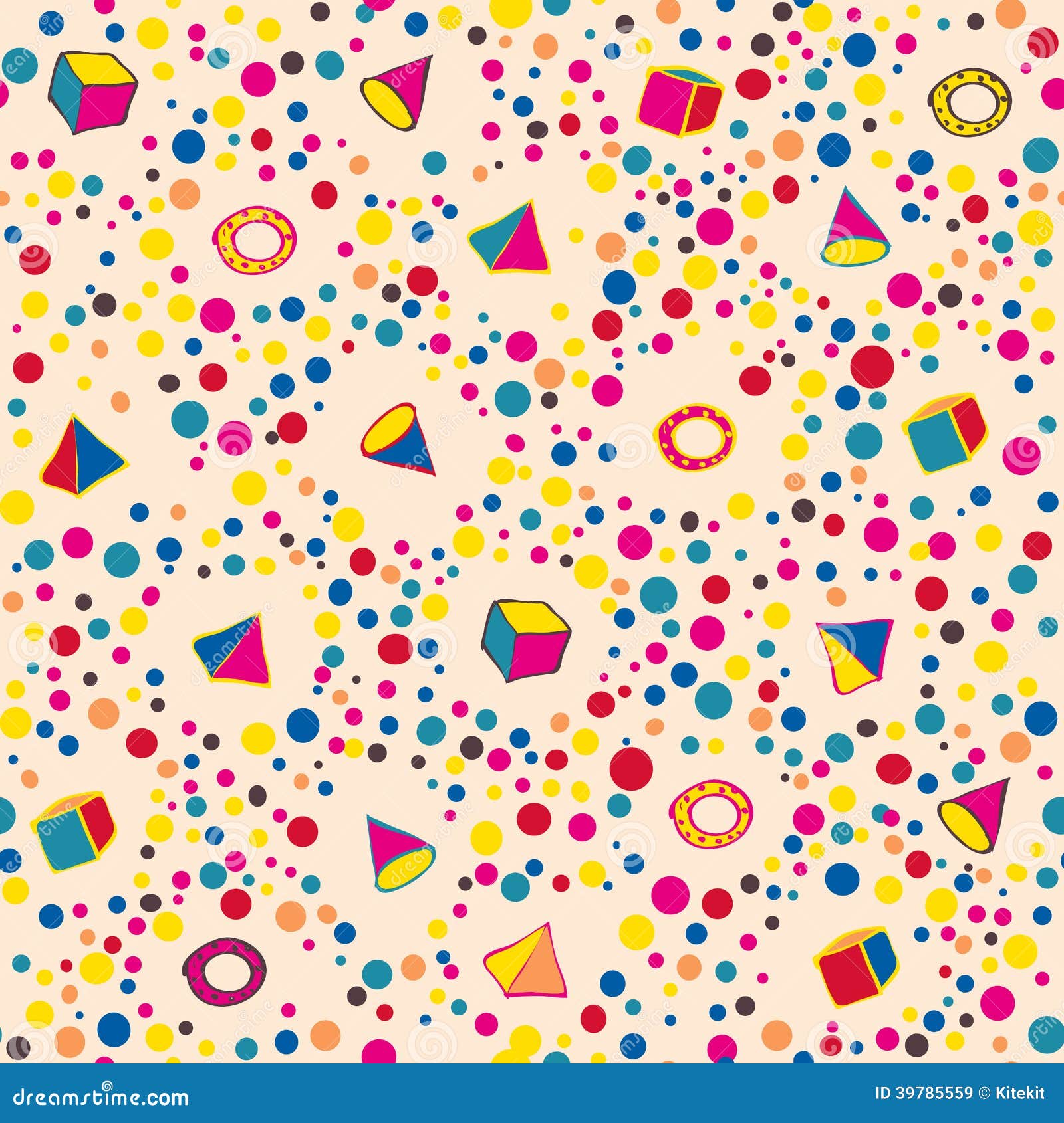 Seamless Background with Geometrical Figures. Stock Vector ...