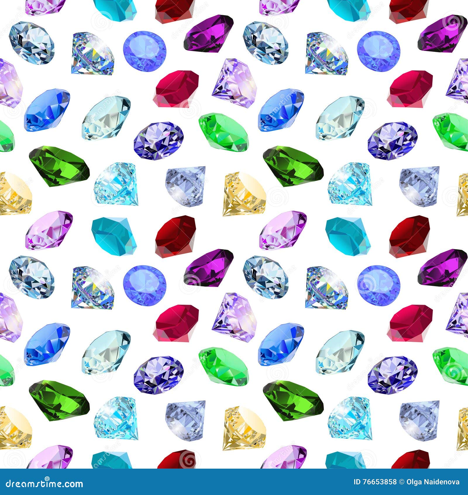 Seamless Background with Glittering Precious Stones Stock Vector ...