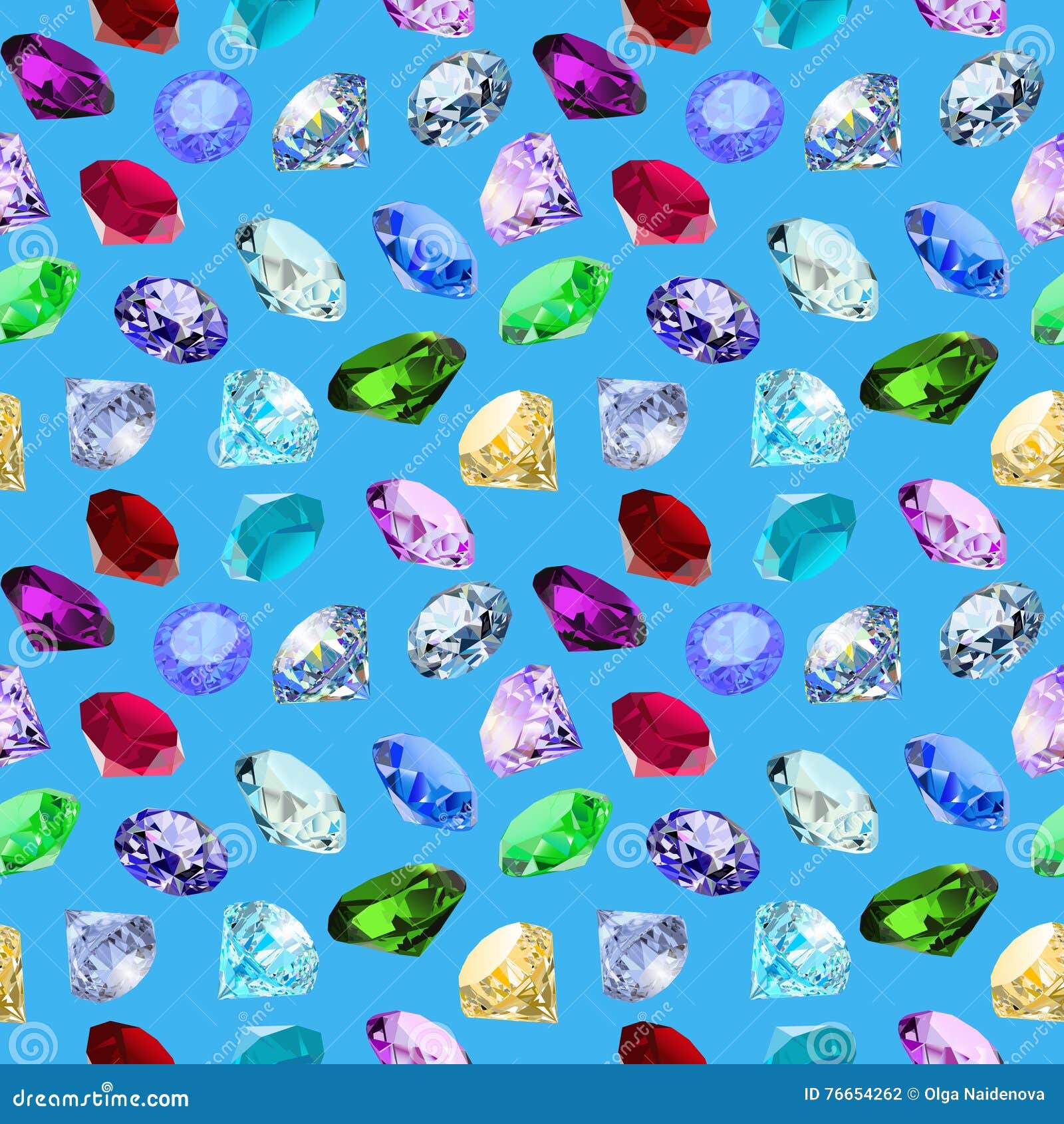Seamless Background with Glittering Precious Stones Stock Vector ...
