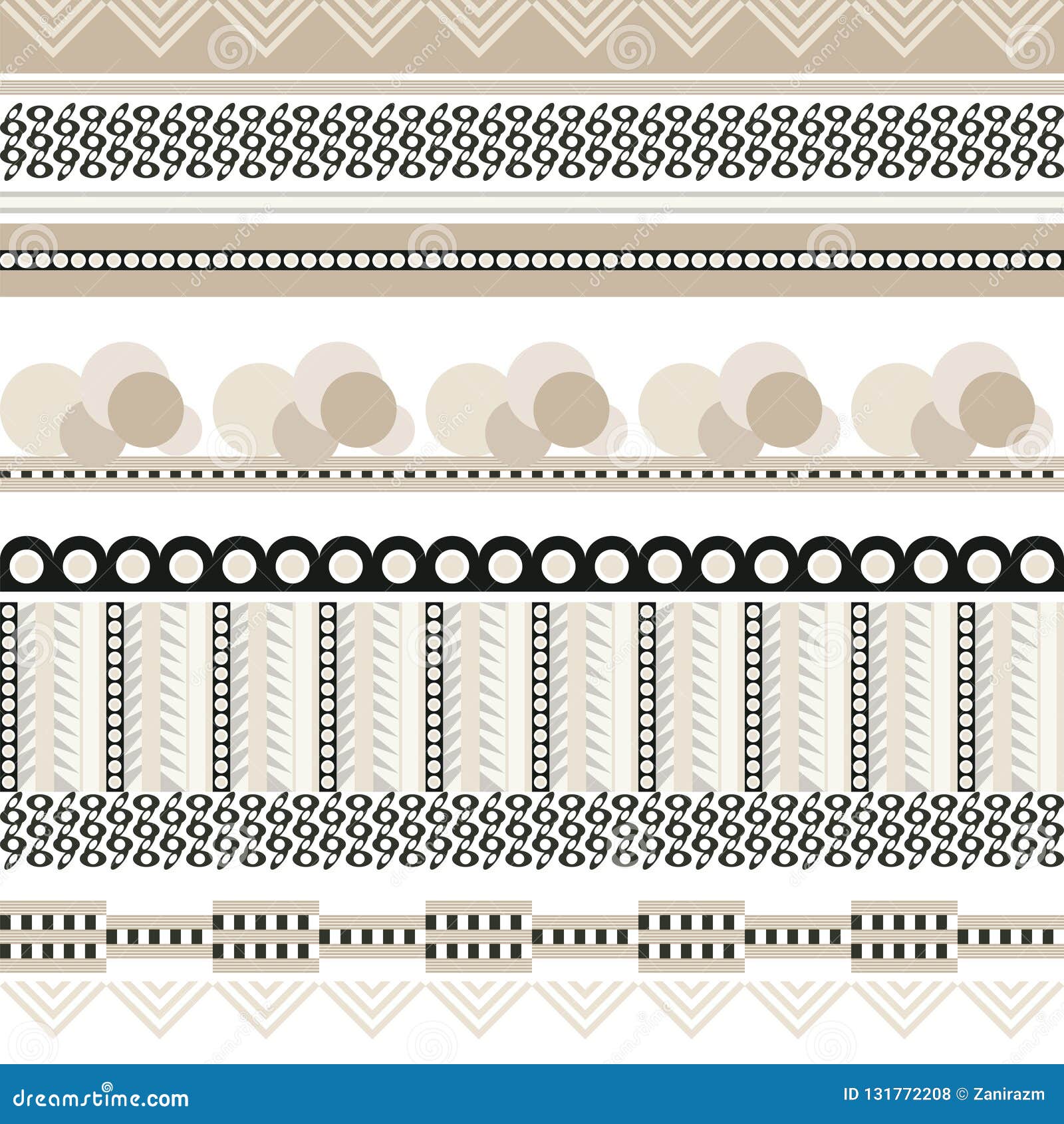 Seamless Background with Graphic Elements and Black Accents Stock ...