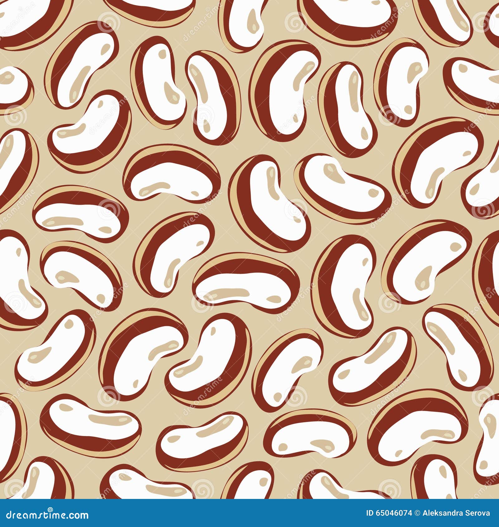 Seamless Background with Haricot Stock Vector - Illustration of haricot ...