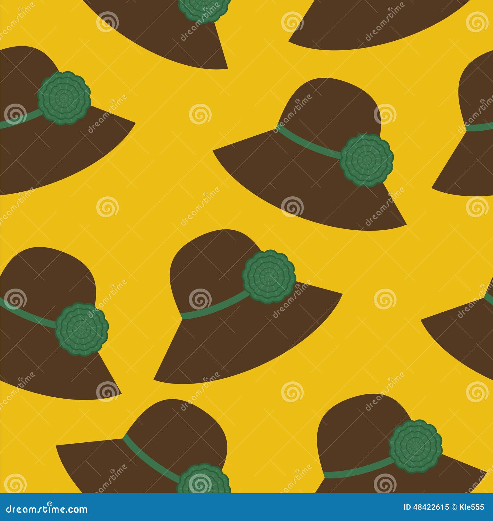 Seamless Background with Hats Stock Illustration - Illustration of ...