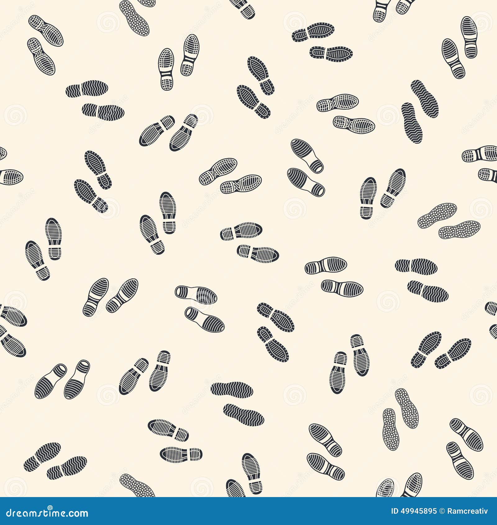 Seamless Background with Human Footprints Stock Vector - Illustration ...
