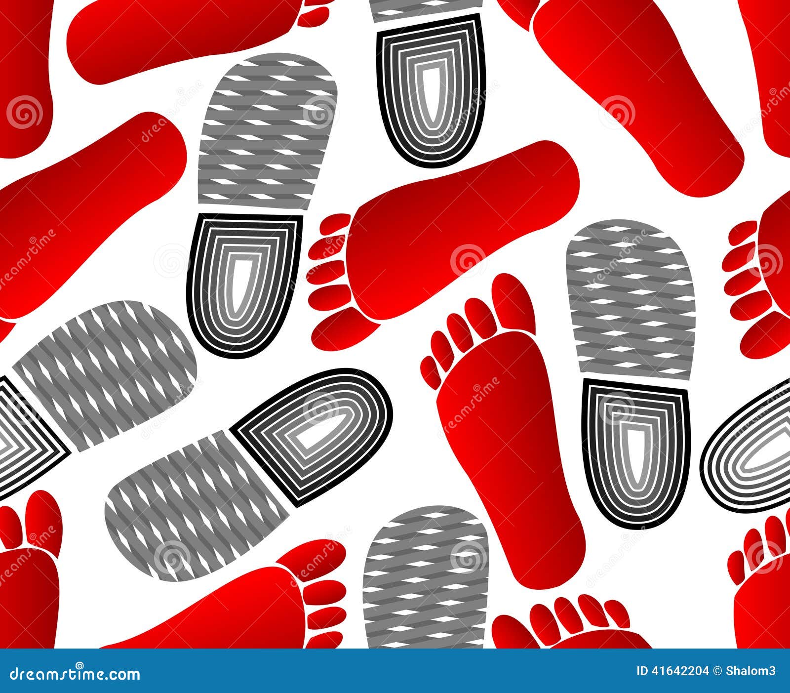 Human Tracks Cartoon Vector | CartoonDealer.com #41579105