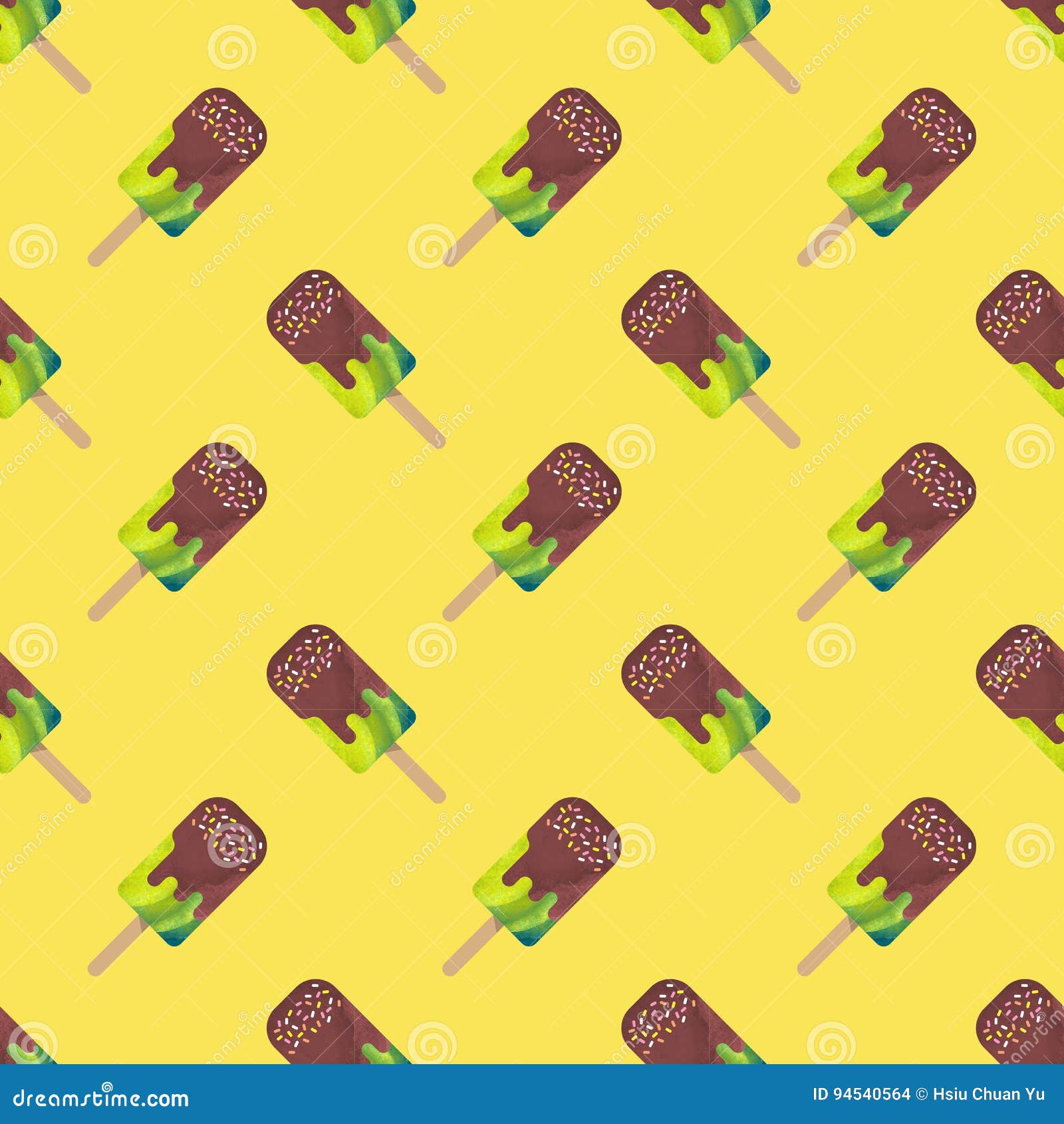 A Seamless Background Image Colorful Watercolor Texture Popsicle P ...