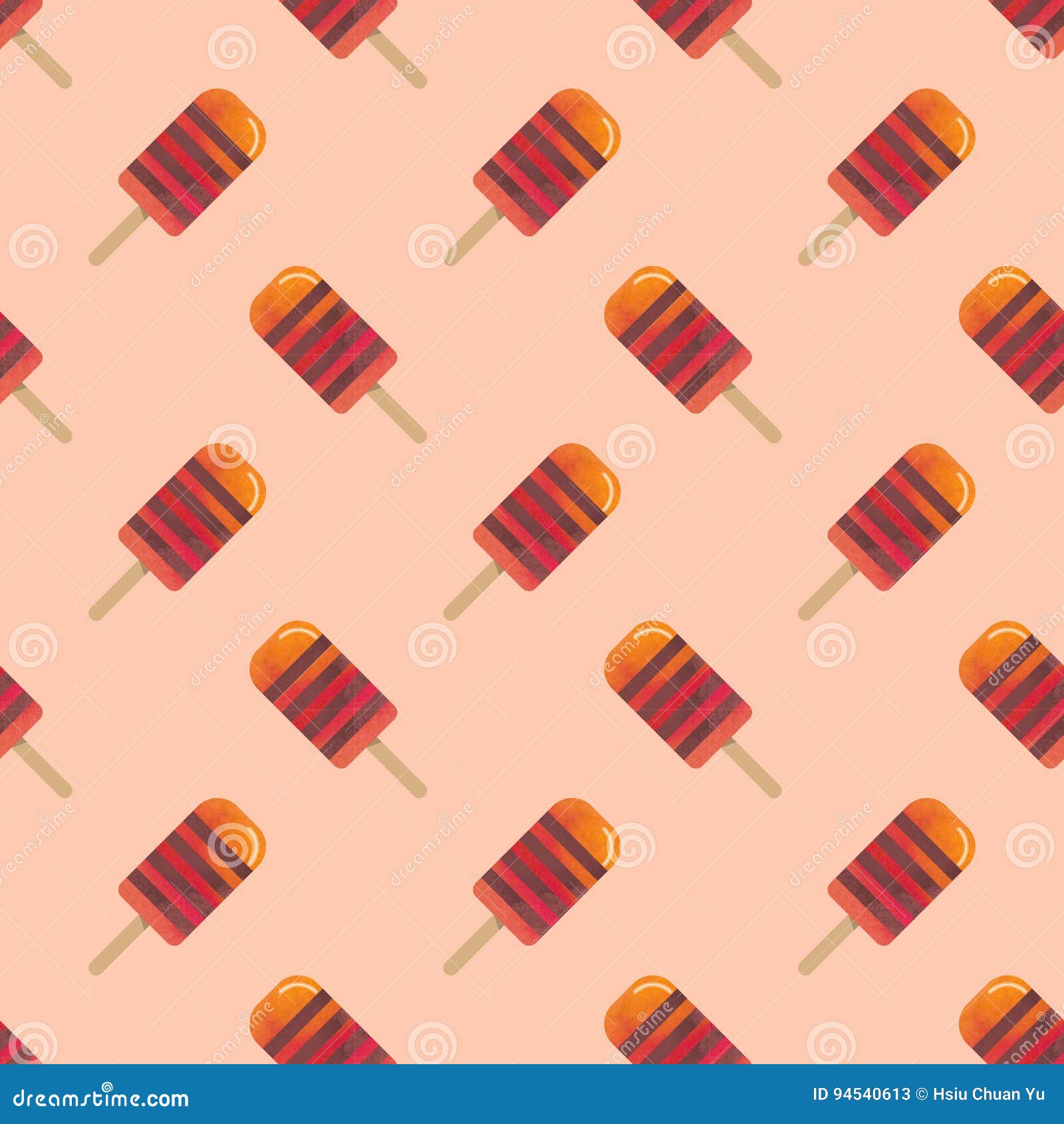 Seamless Background Image Colorful Watercolor Texture Popsicle P Stock ...