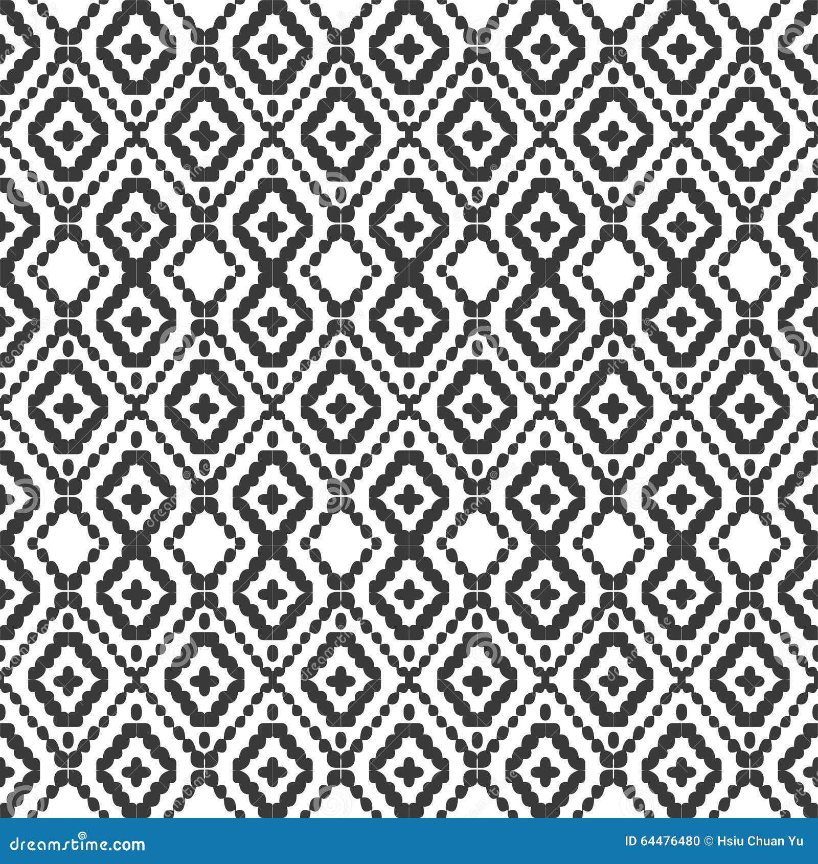 Seamless Background Image of Diamond Check Cross Round Geometry Pattern ...