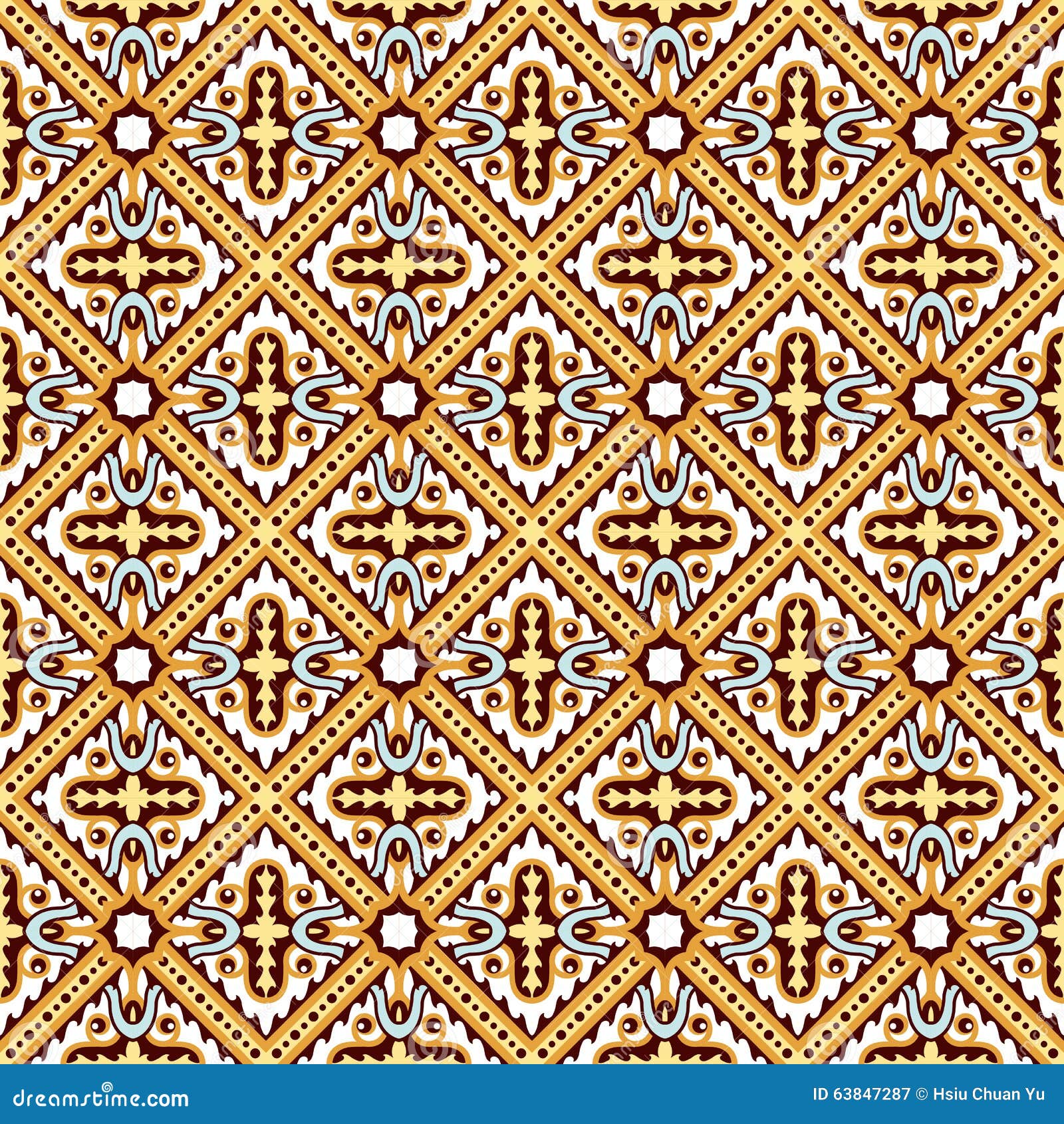 Seamless Background Image of Vintage Geometry Cross Kaleidoscope ...