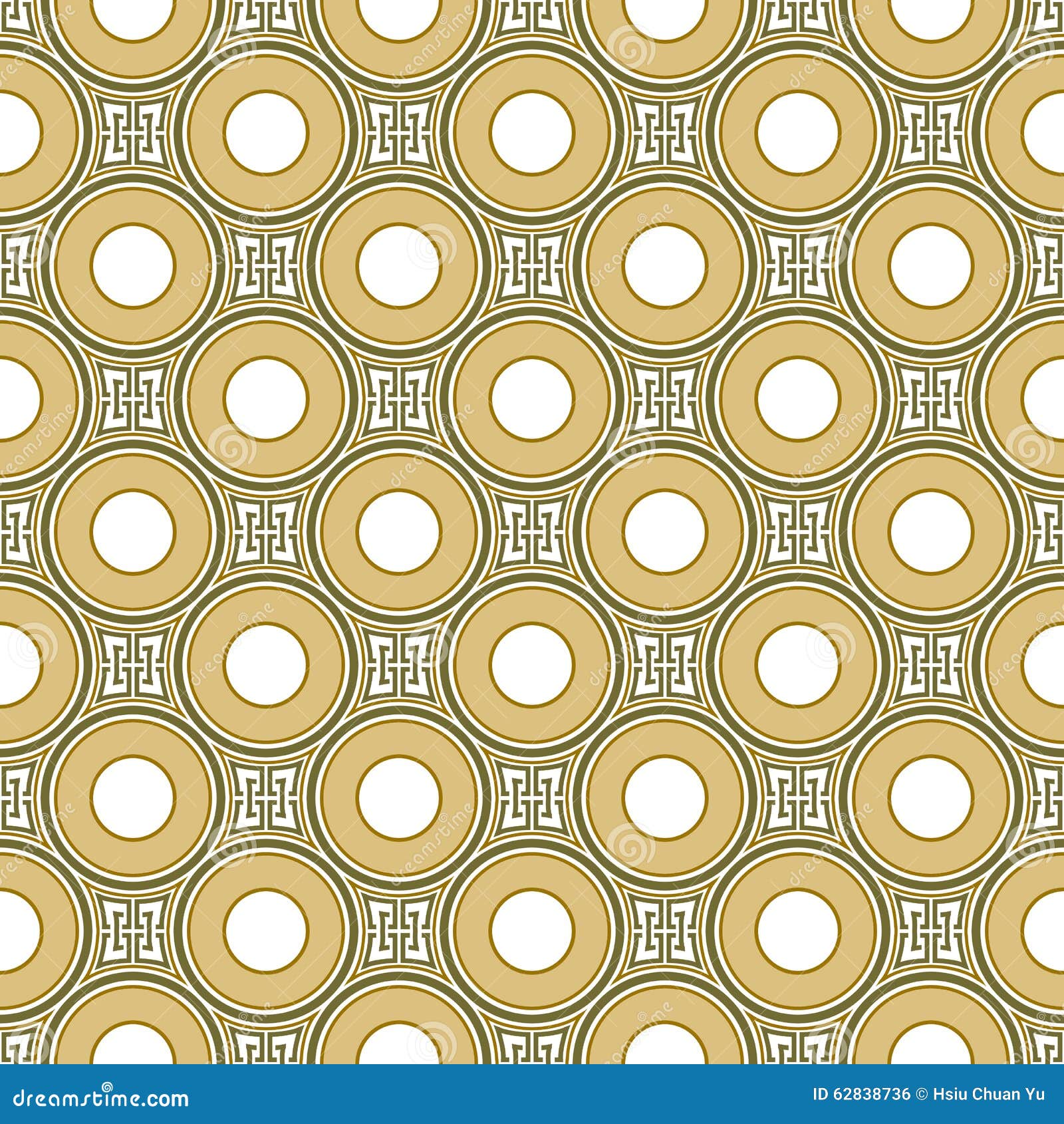 Seamless Background Image of Vintage Round Geometry Shape Pattern ...