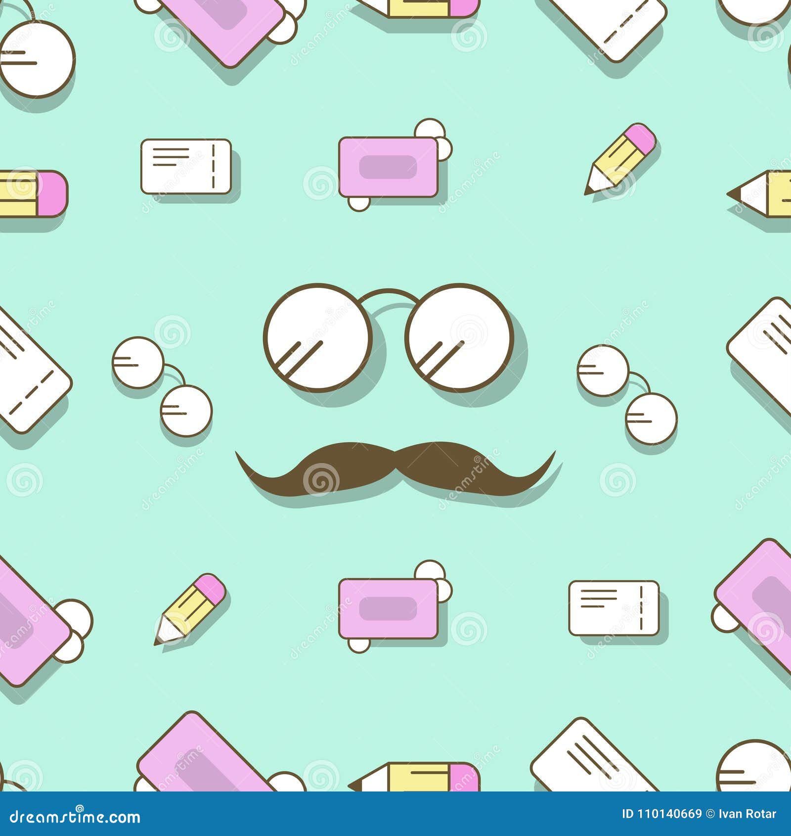 Seamless Background of the Intellectual Stock Vector - Illustration of ...