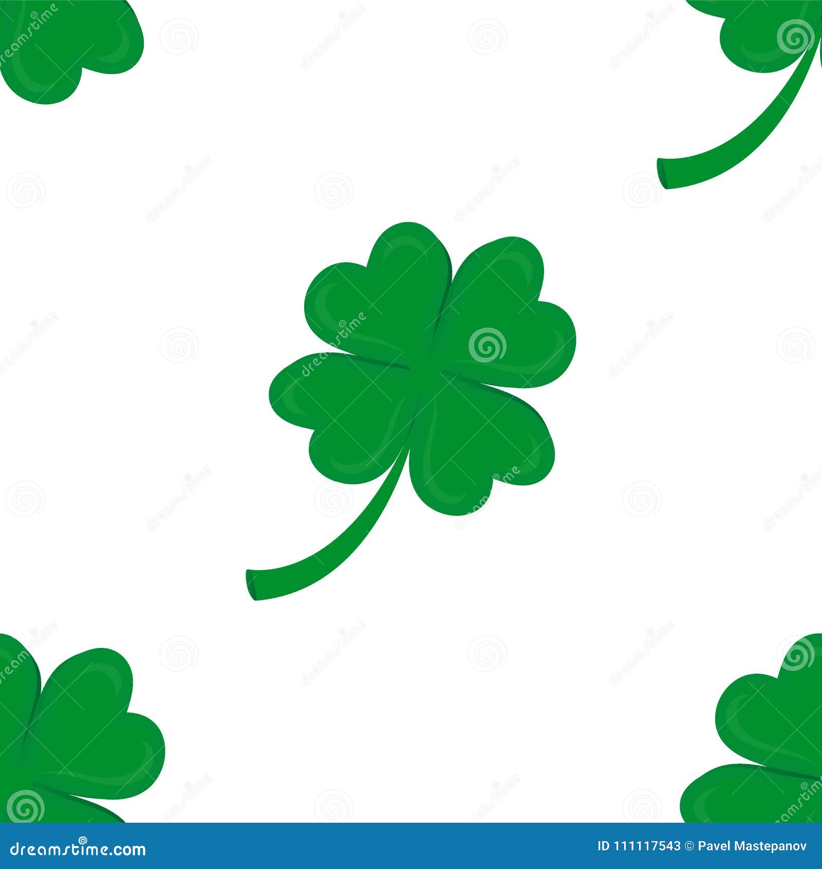 Seamless Background, Irish Clover Stock Vector - Illustration of ...