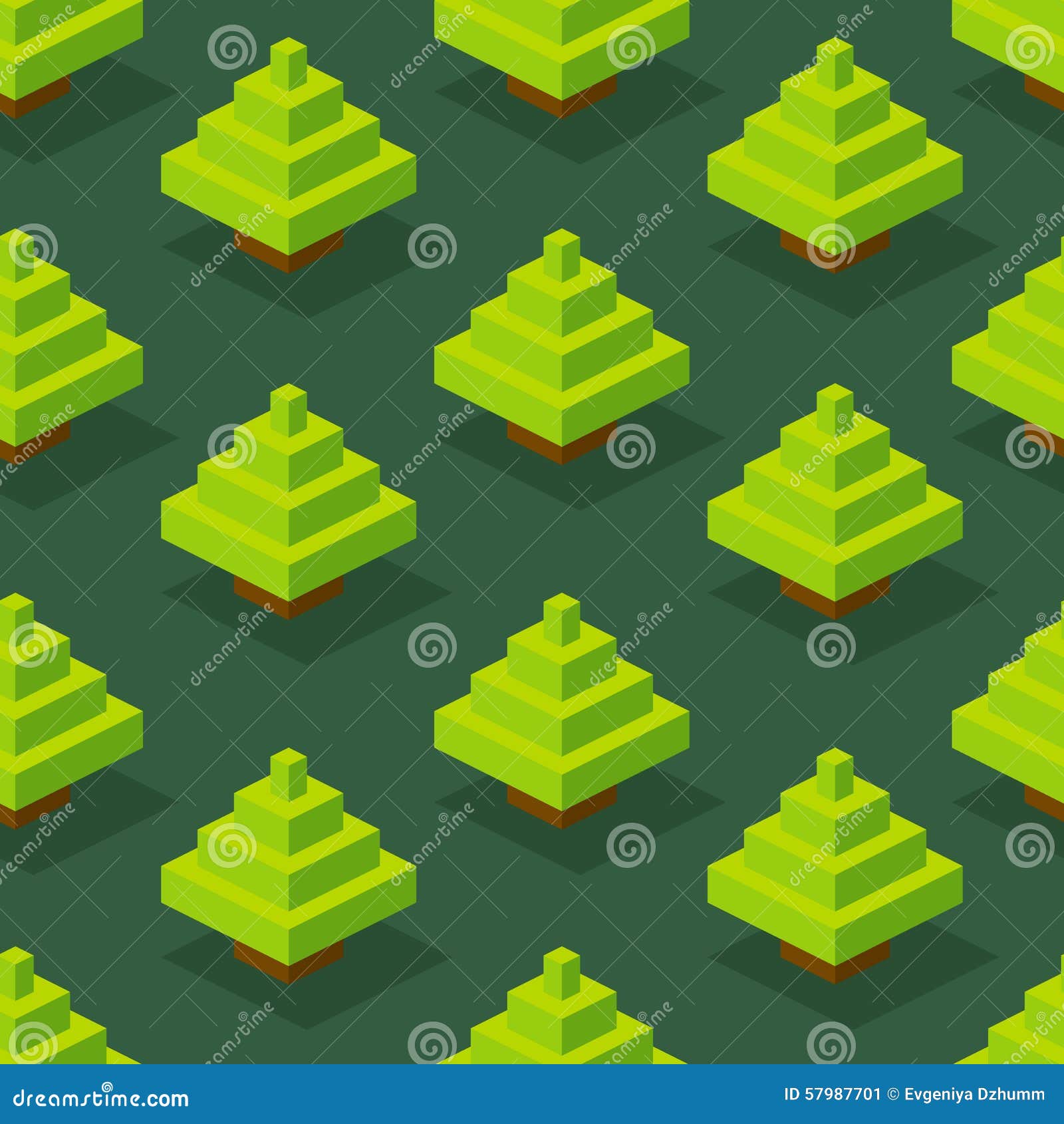 Isometric Forest Cartoon Vector | CartoonDealer.com #64000403