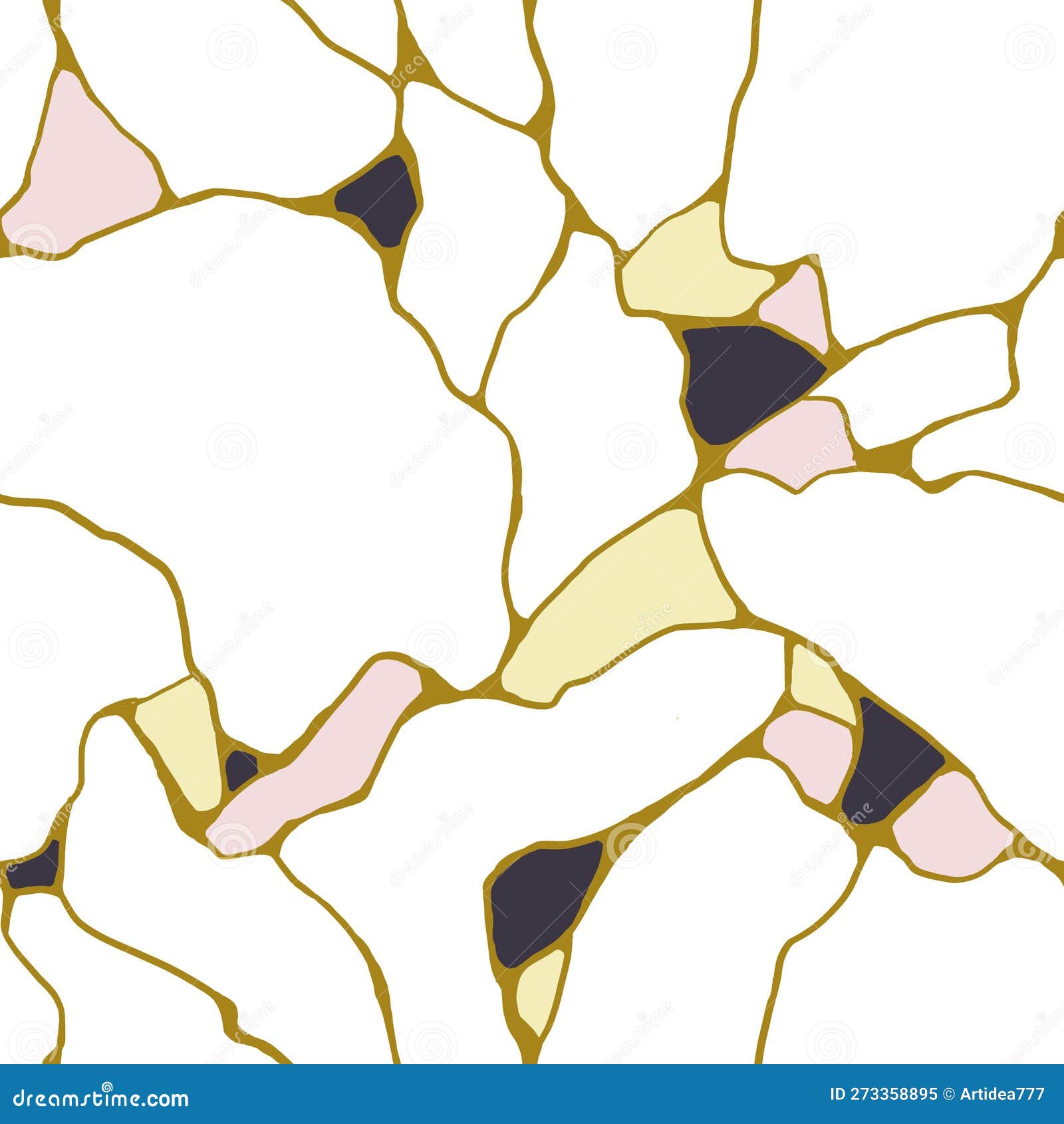 Seamless Background in Kintsugi Style Broken Pattern Stock Illustration - Illustration of modern ...