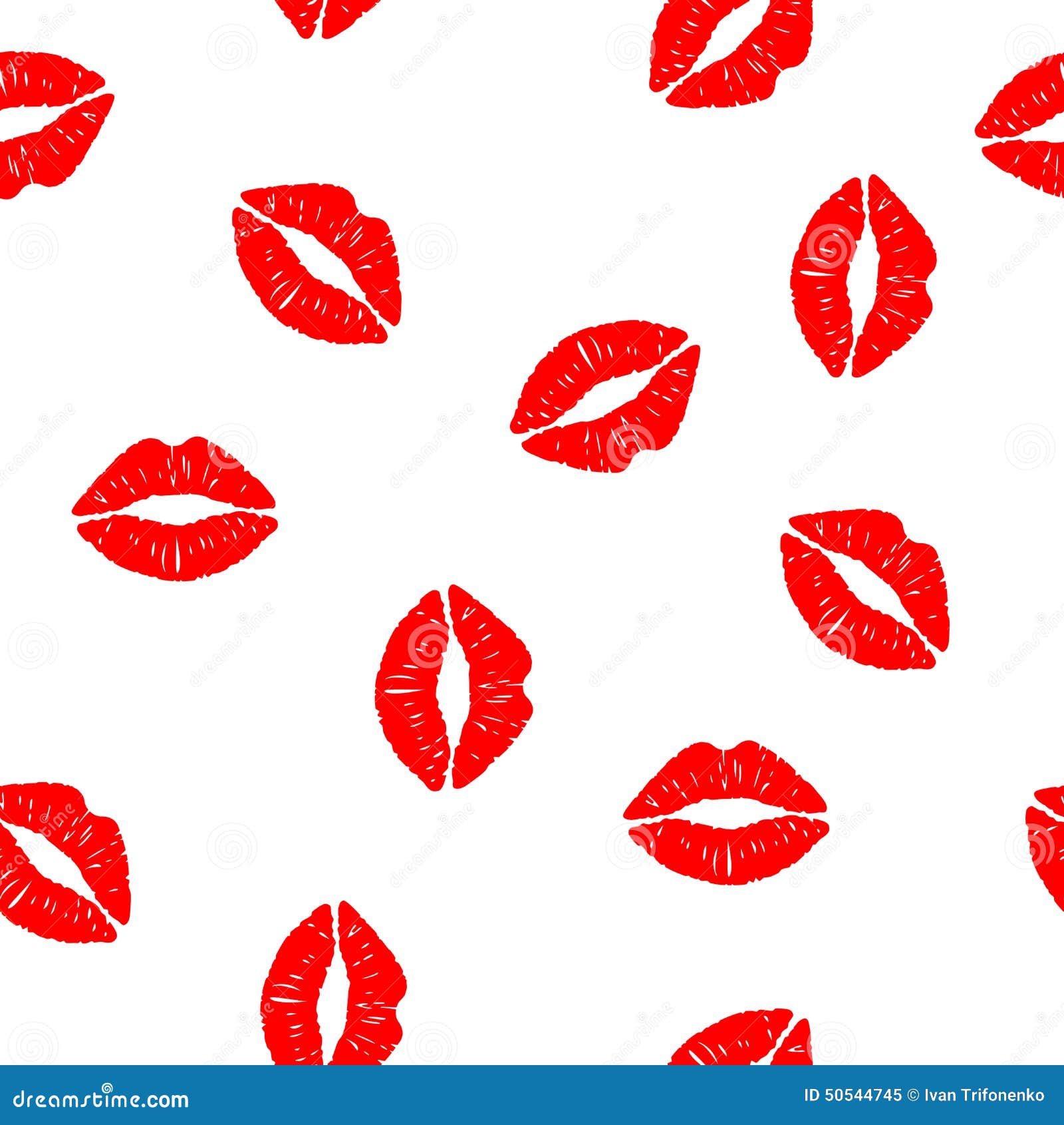 Seamless Background With Kisses Stock Image | CartoonDealer.com #50544745