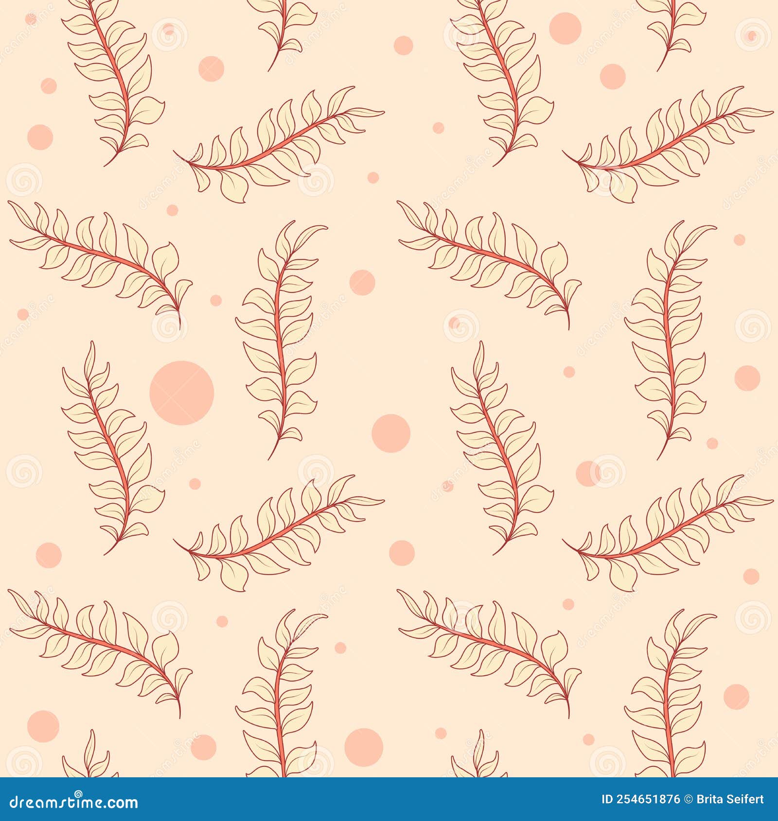 Seamless Background with Leaf Doodles, Bright Background. Luxury ... Seamless Background with Leaf Doodles, Bright Background. Luxury ...