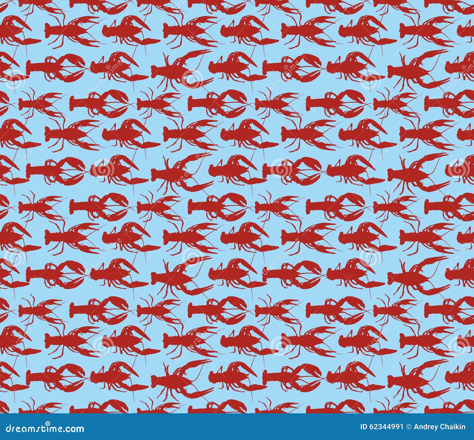 Seamless Background with Lobsters. Stock Vector - Illustration of fauna ...