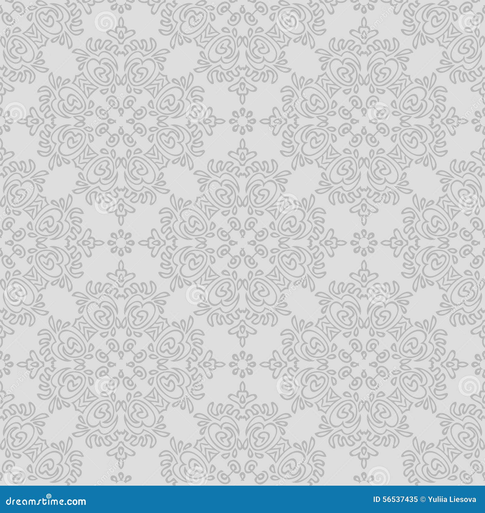 Seamless Background Made of Exotic Pattern in Grey Colors Stock Vector ...