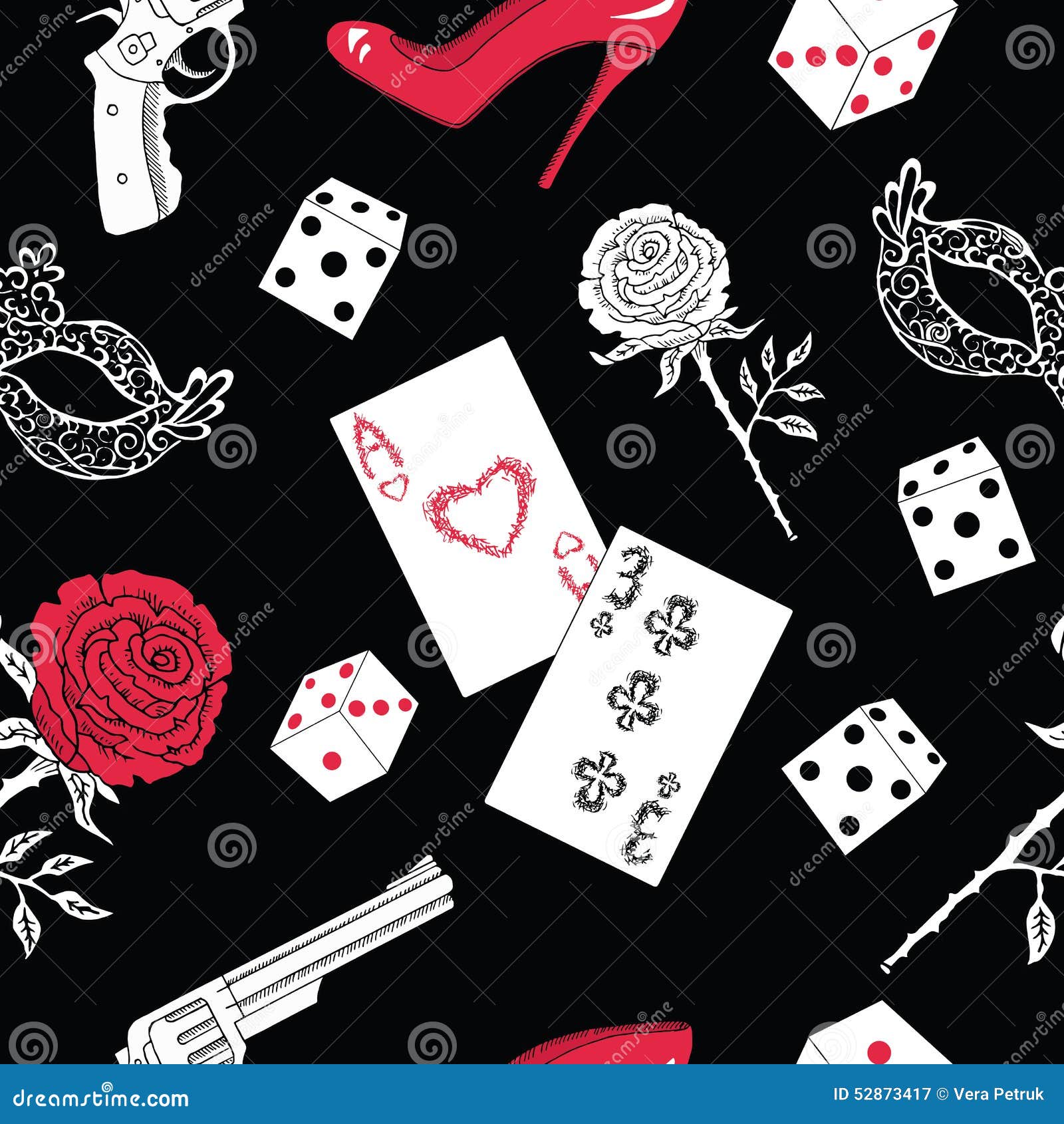 Seamless Mafia Pattern Vector Illustration | CartoonDealer.com #28722672