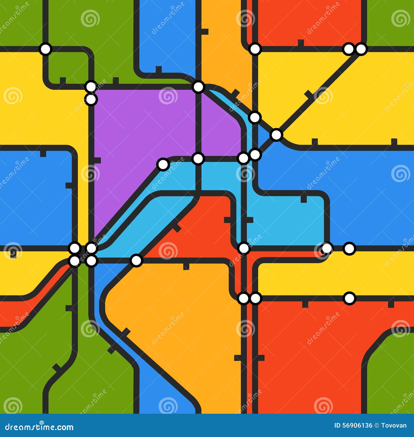Seamless Background of Metro Scheme Stock Vector - Illustration of ...