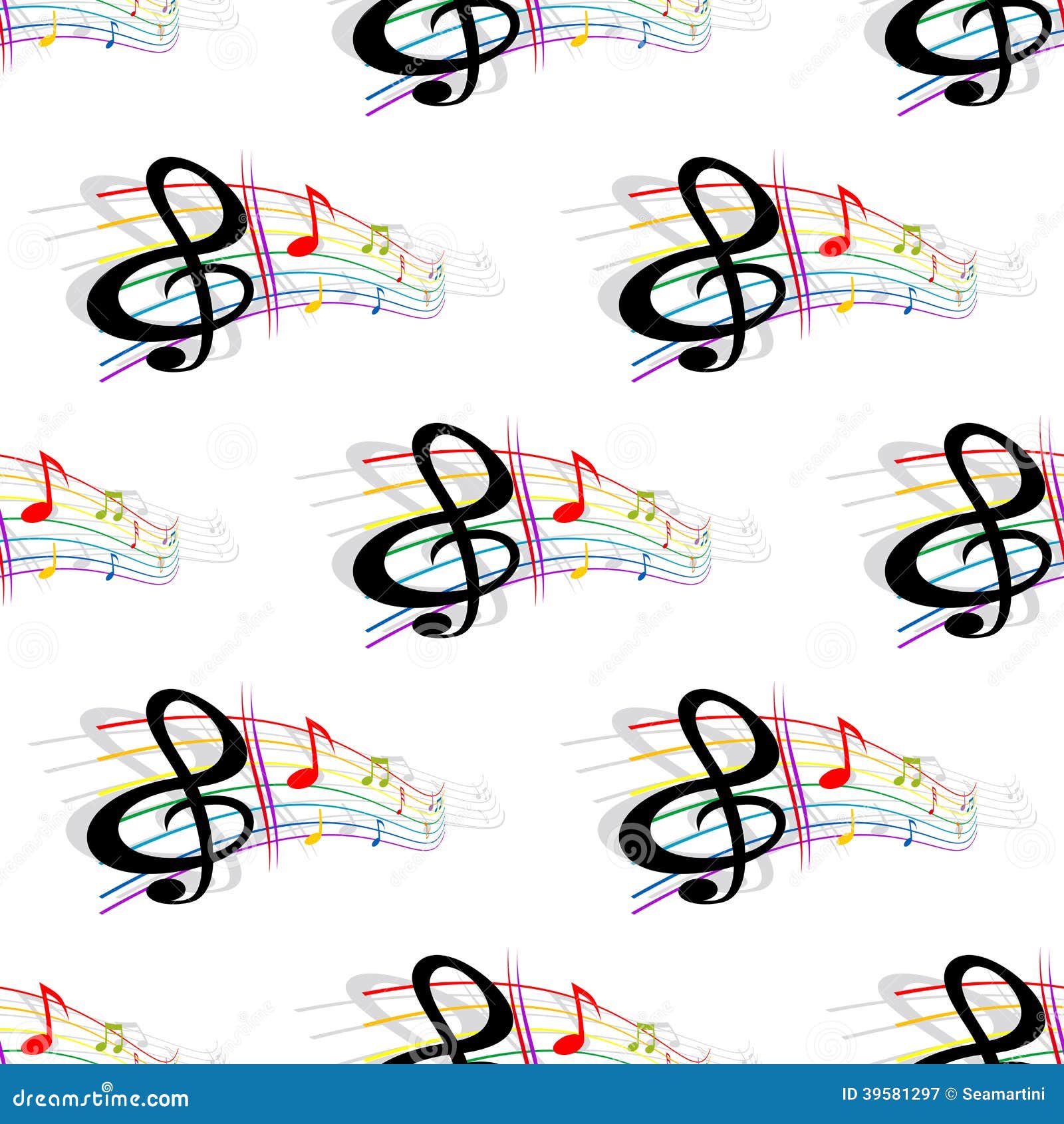 Seamless Background Music Pattern Stock Vector - Illustration of ...