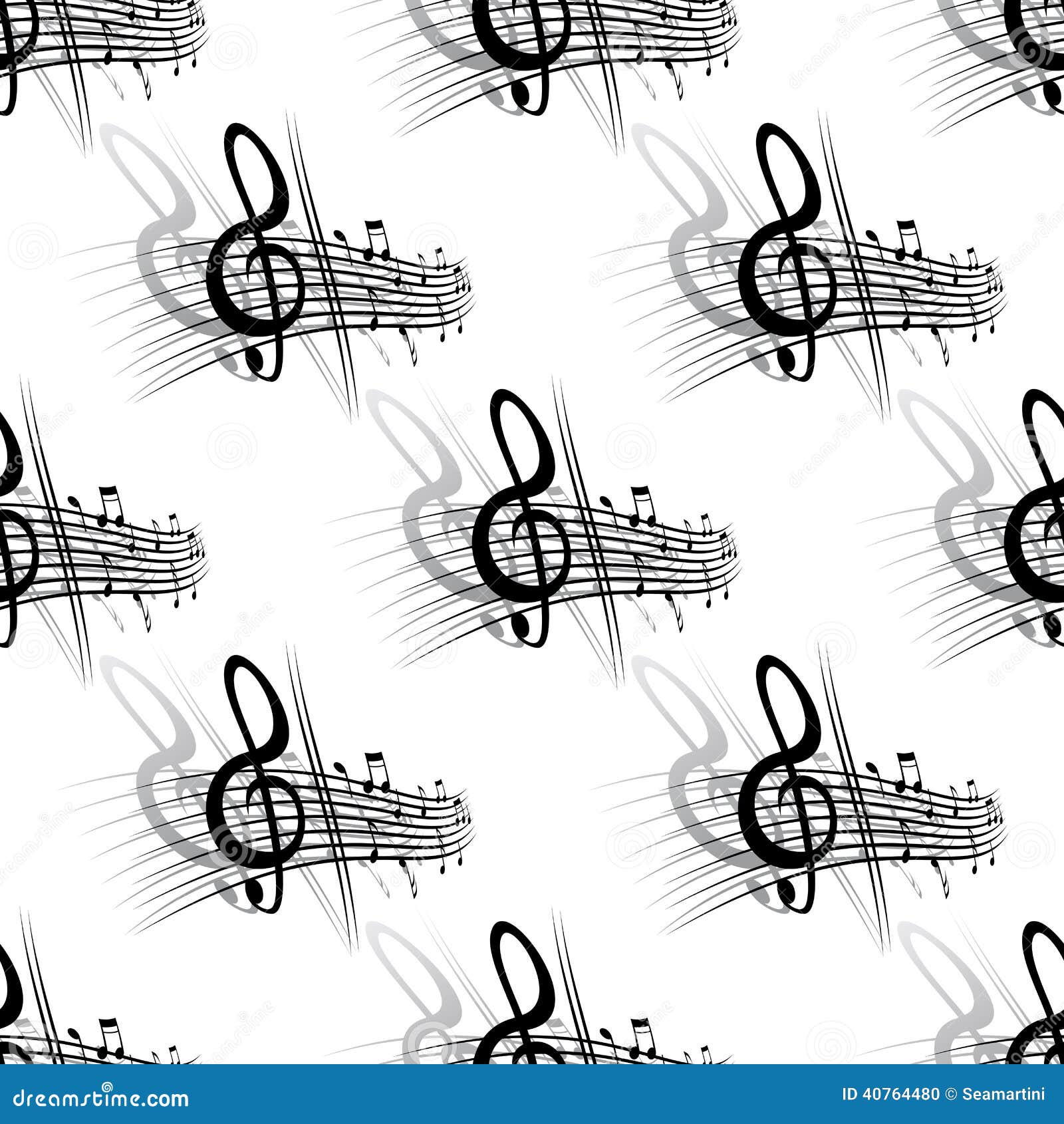Seamless Background Music Pattern Stock Vector - Illustration of ...