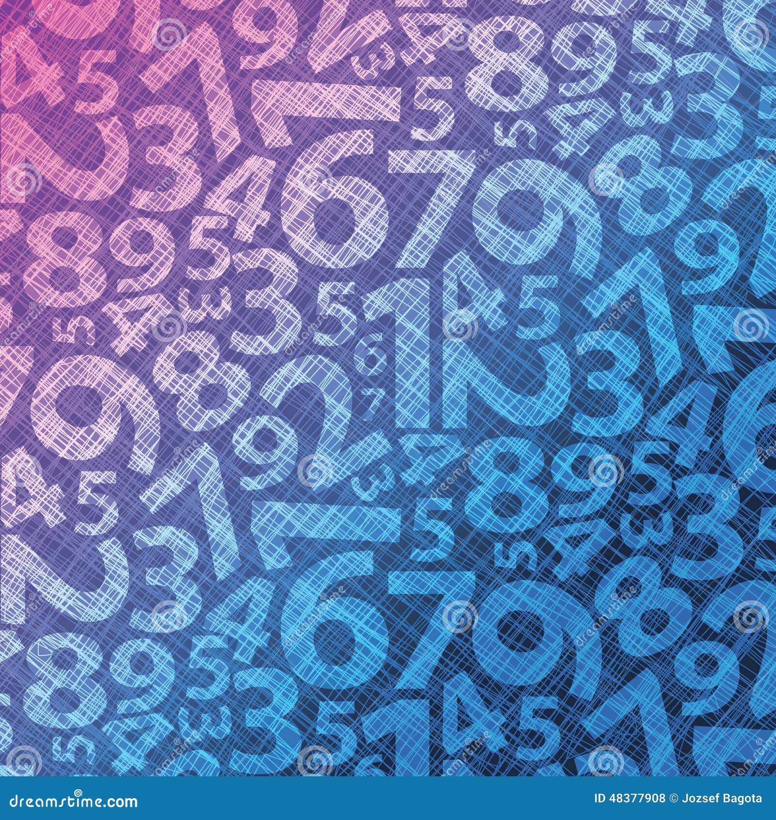 Seamless Background with Numbers Stock Vector - Illustration of math ...