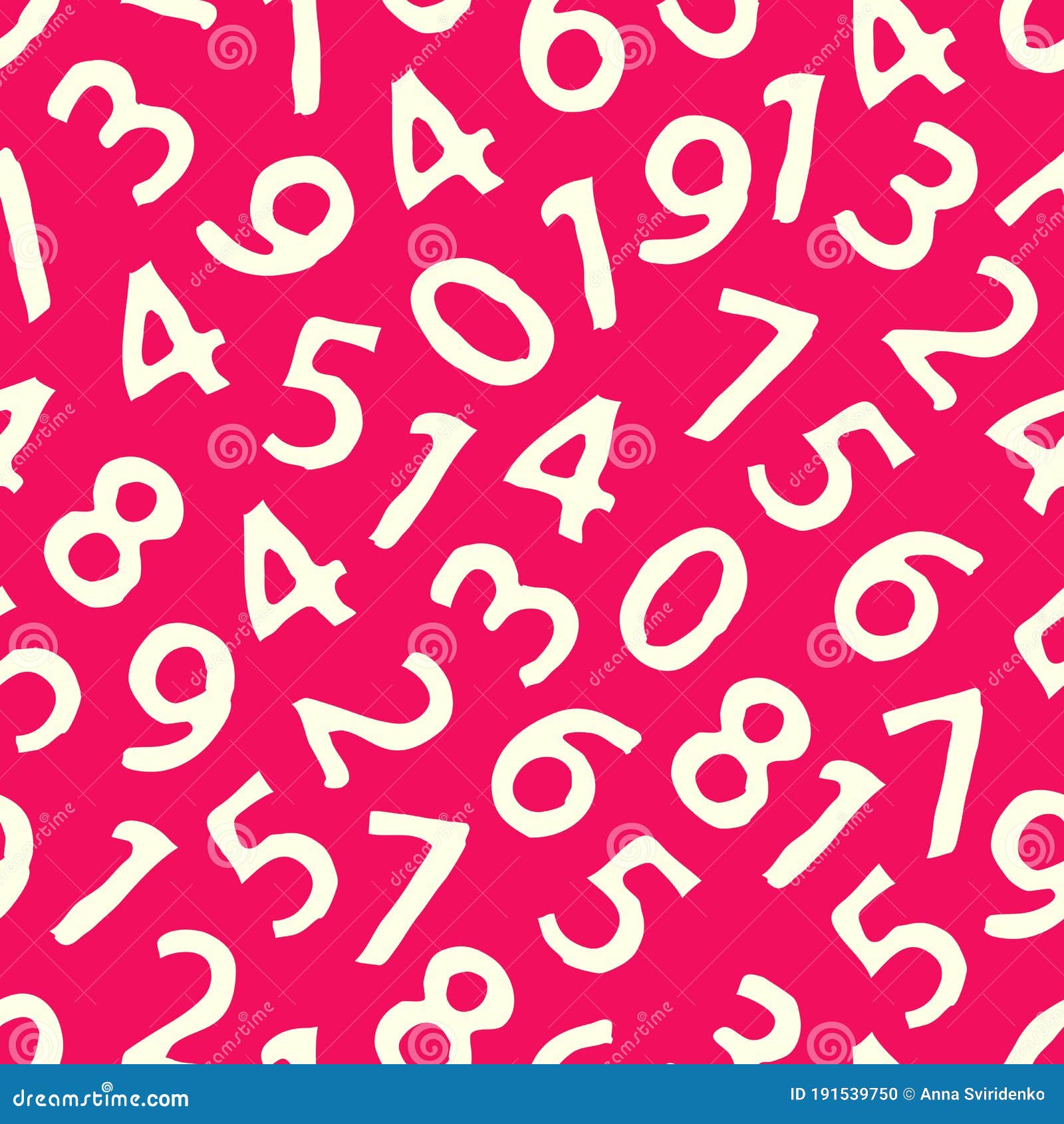 Seamless Background with Numbers Stock Illustration - Illustration of ...