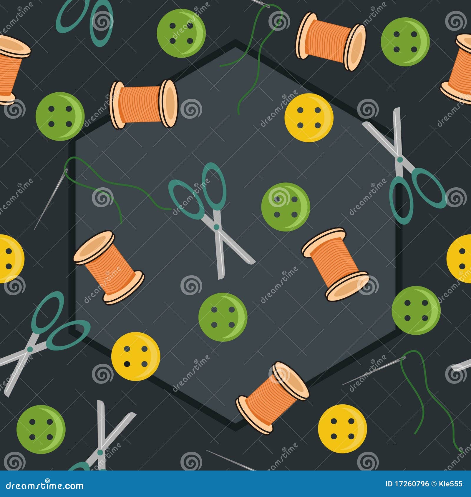 Seamless Background With Objects Stock Vector - Illustration of object ...