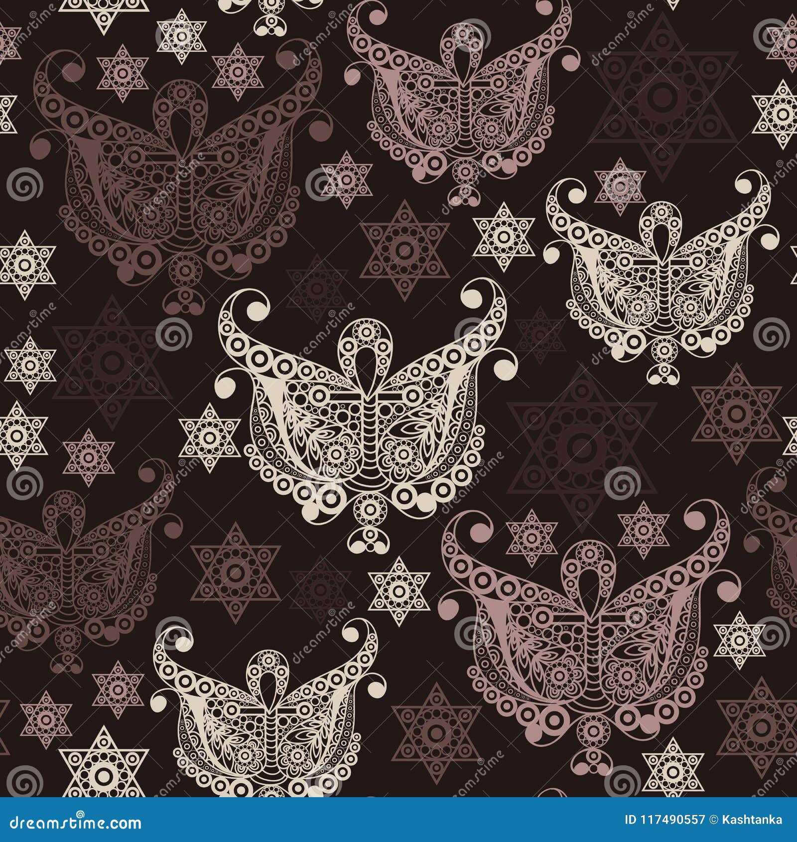 Seamless Texture with Occult Symbol 8 Stock Vector - Illustration of ...