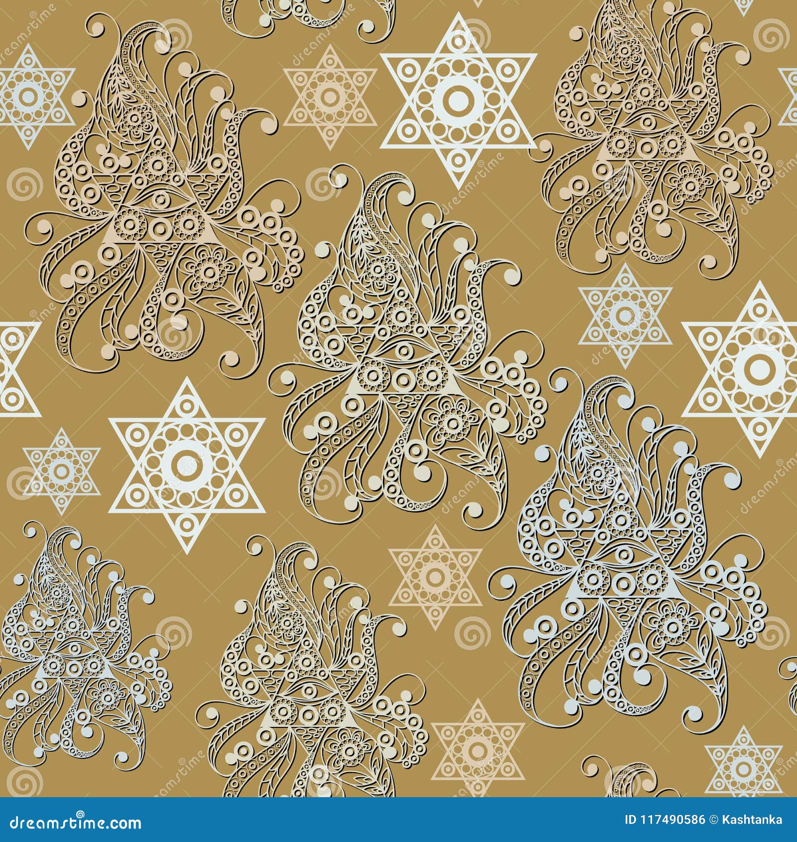 Seamless Texture with Occult Symbol 9 Stock Vector - Illustration of ...