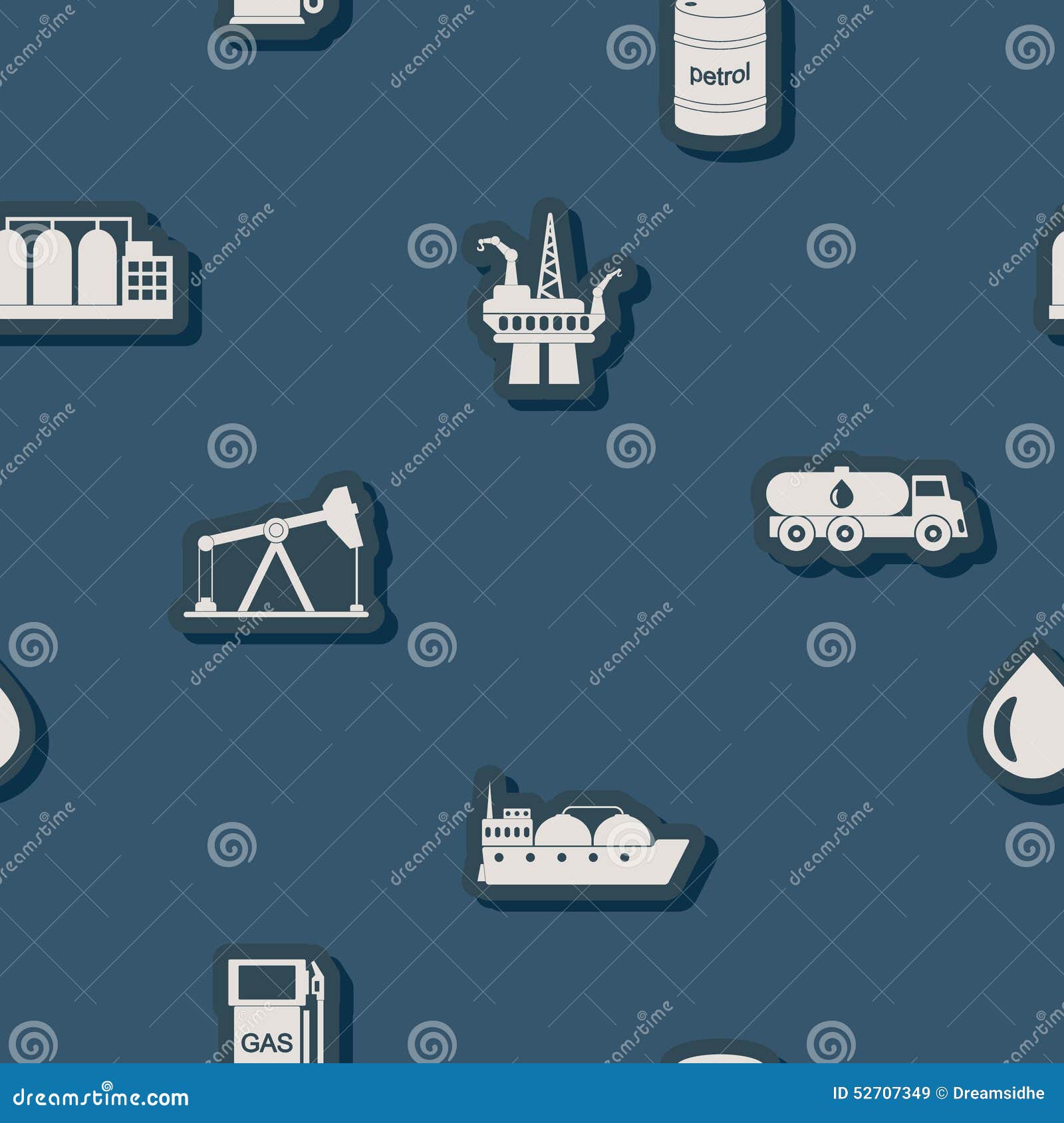 Seamless Background with Oil and Petroleum Theme Stock Vector ...