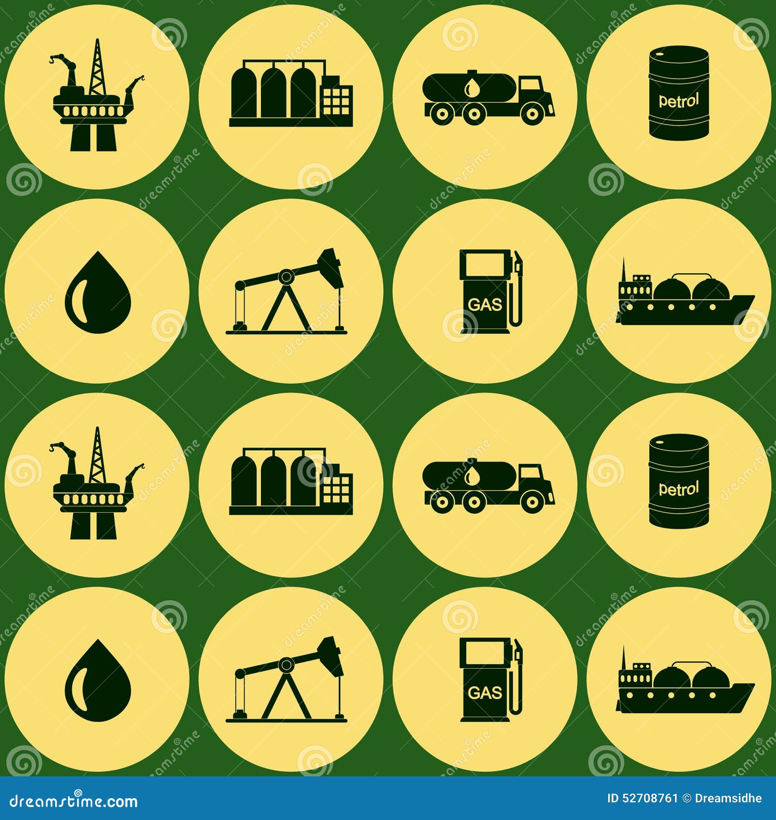 Seamless Background with Oil and Petroleum Theme Stock Vector ...