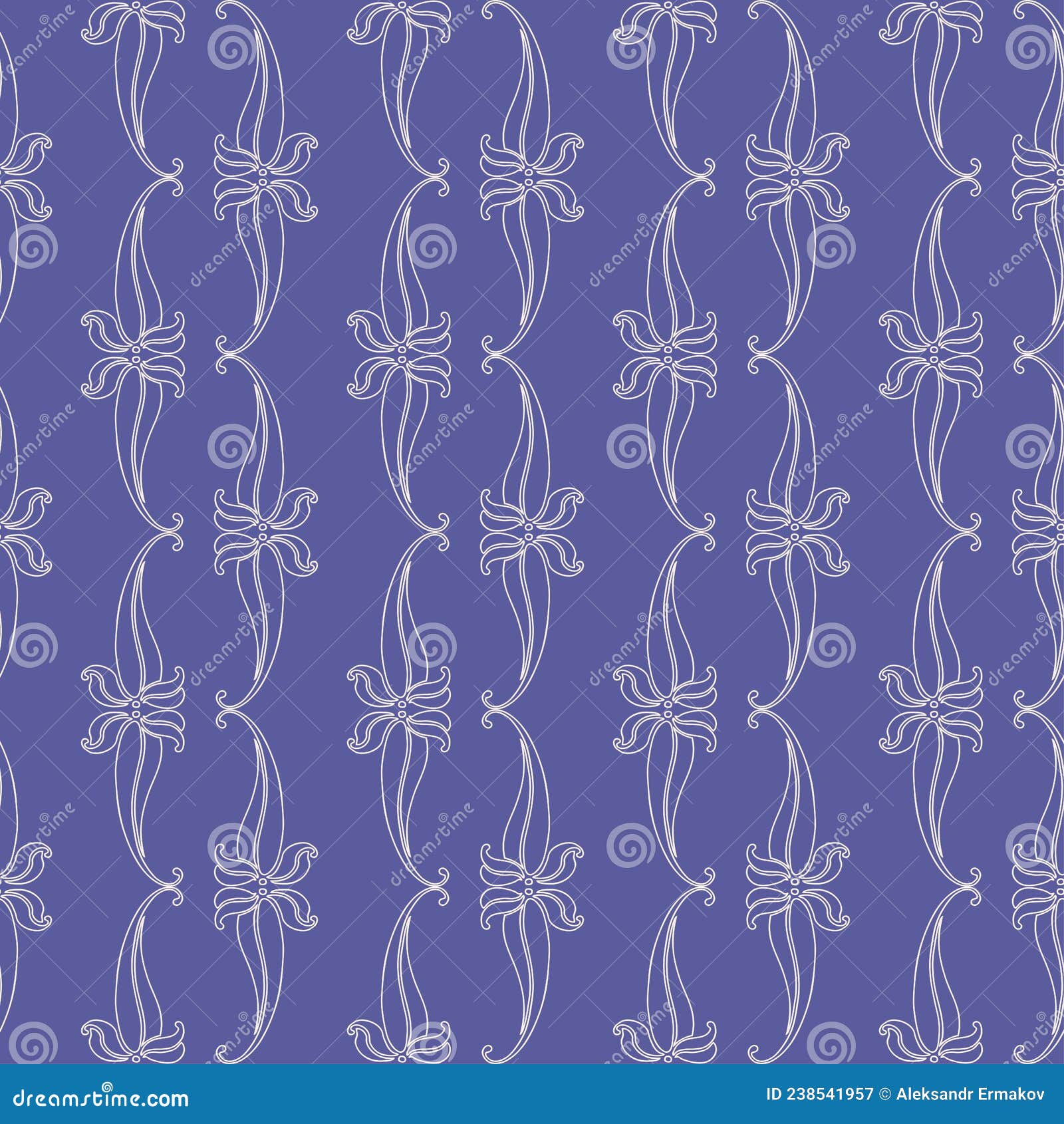 Seamless Background of Outlines Ornamental Vintage Design Elements ...