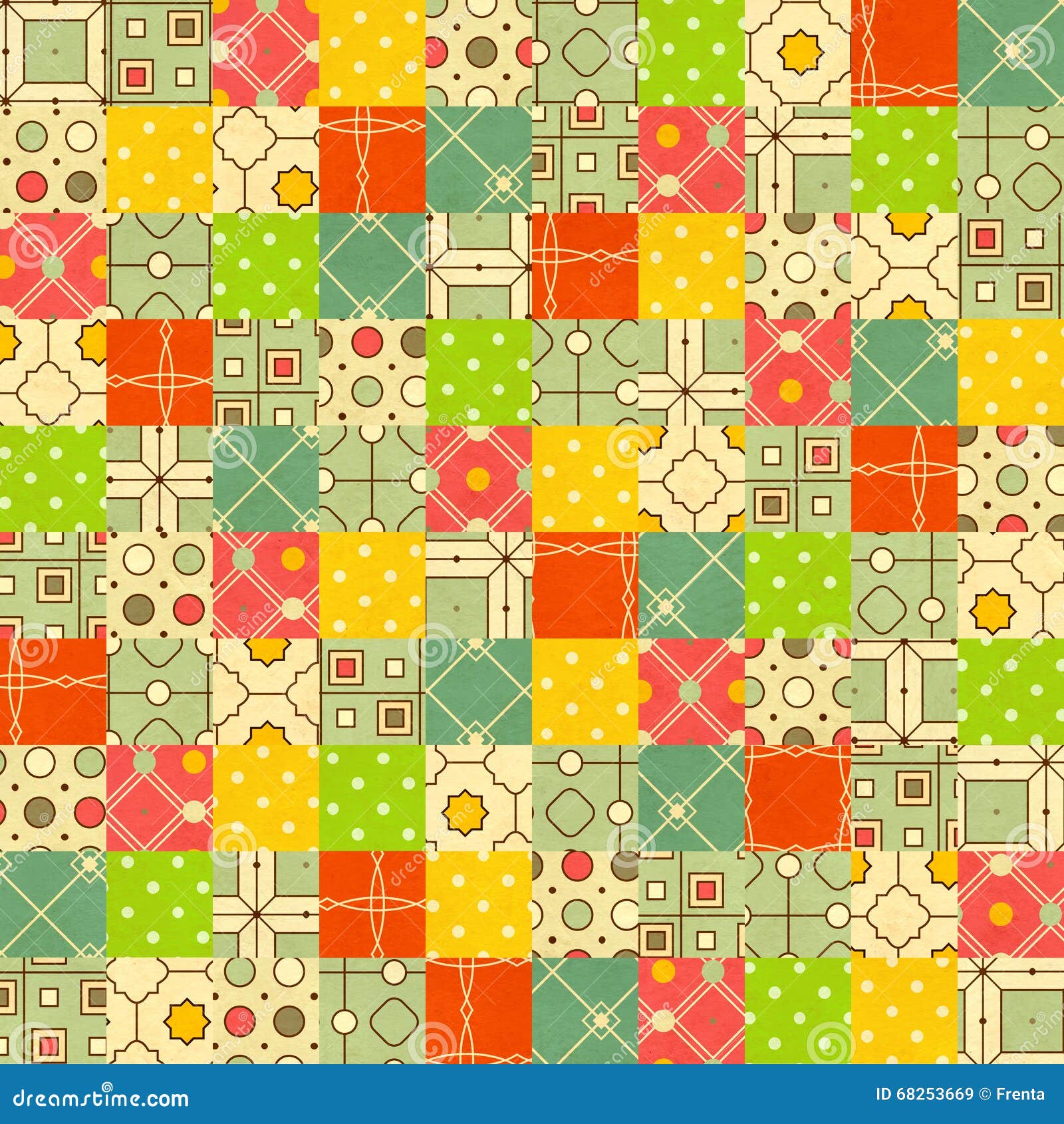 Seamless Background in Patchwork Style Stock Illustration ...
