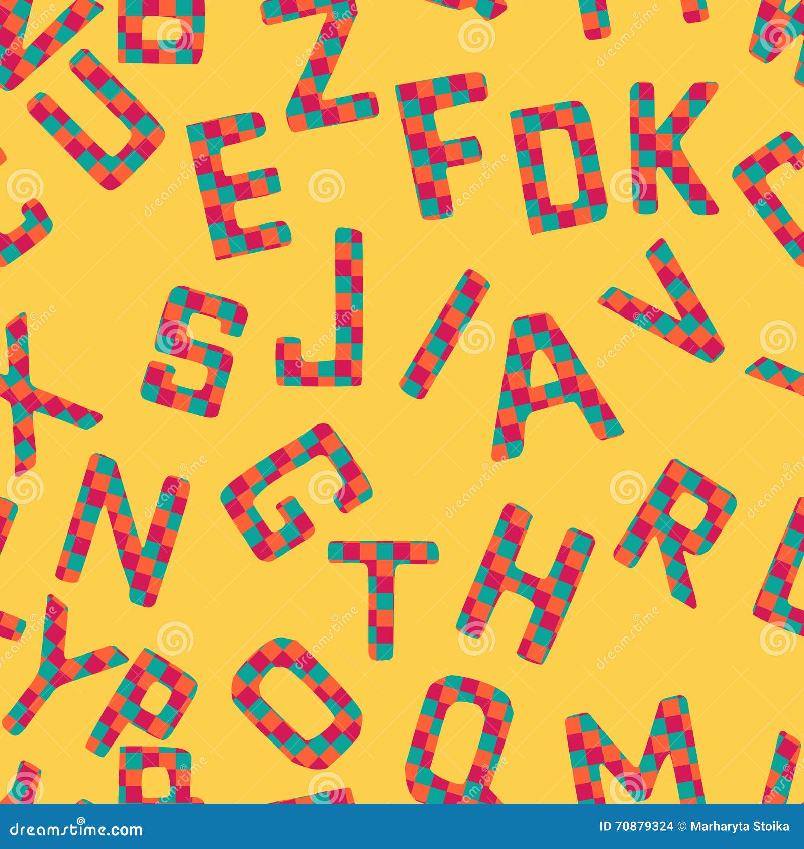 Seamless Background Pattern ABC. ABC Vector. Stock Vector ...