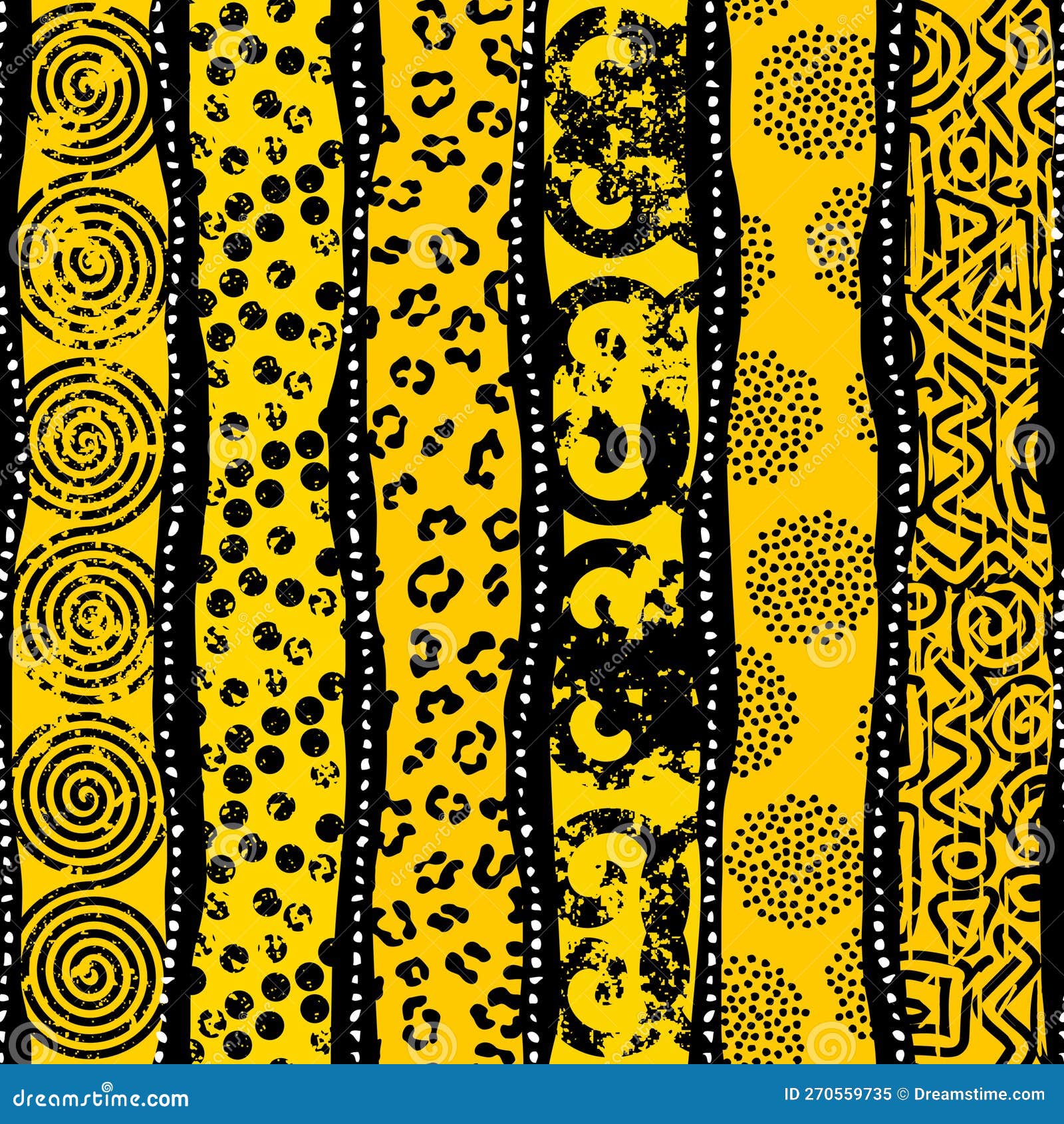 Vector Ethnic Tribal Pattern. Seamless Art Image. Stock Vector ...